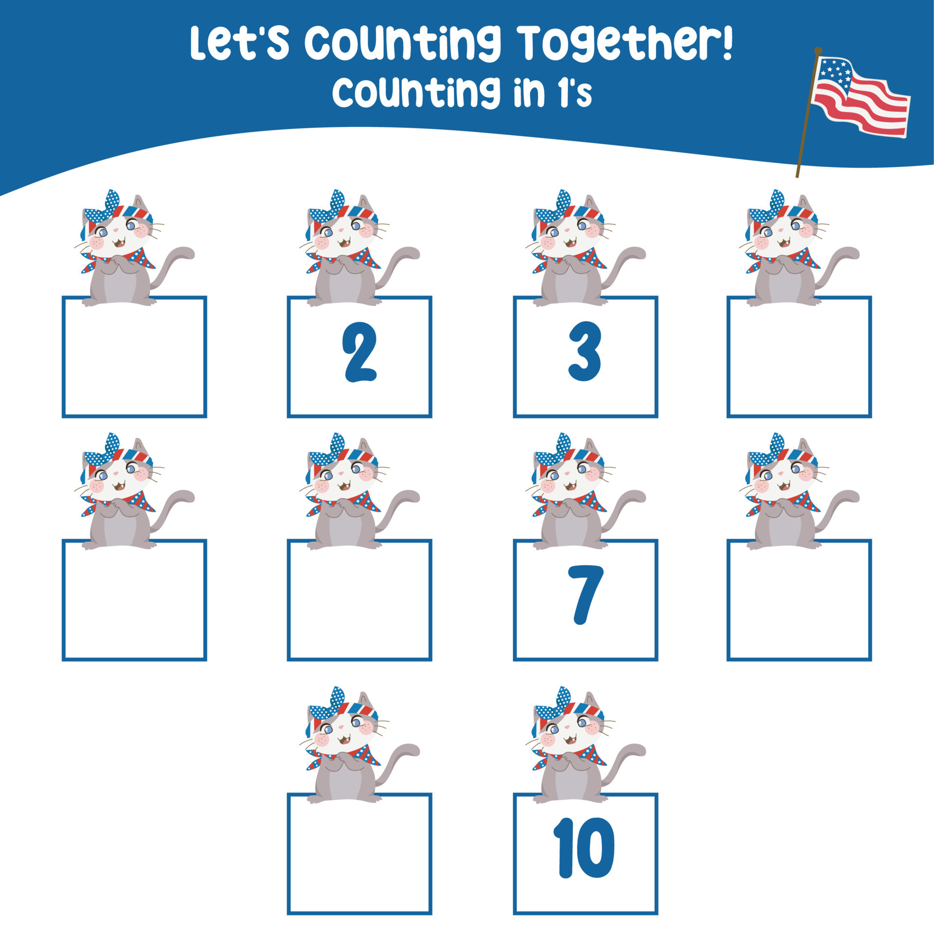 Mathematic counting worksheet. Math activity, count and write the ...