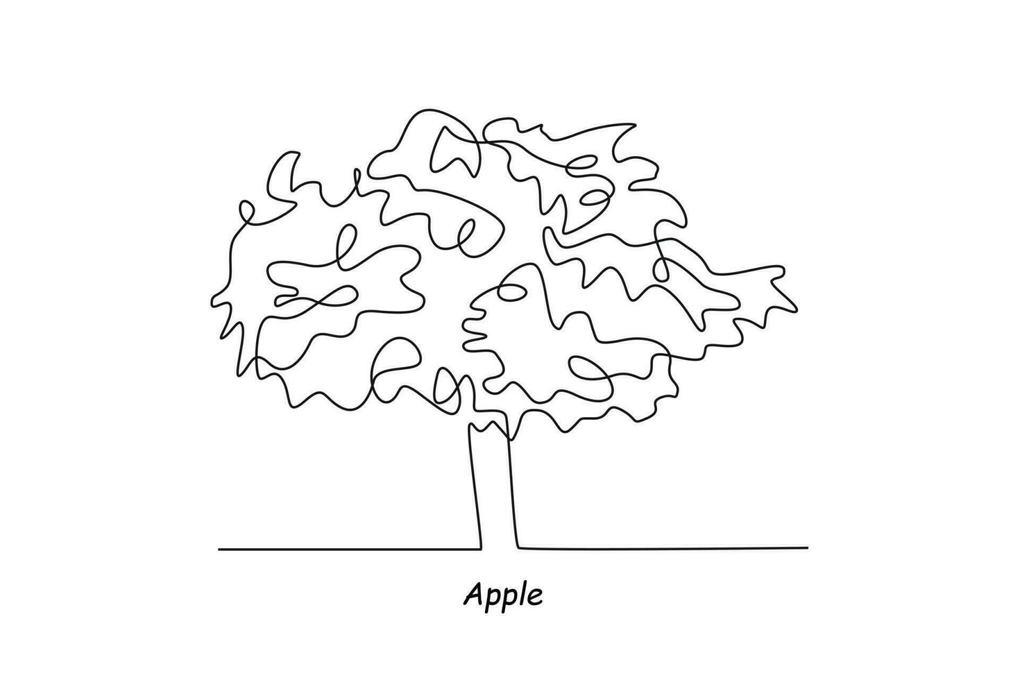 Apple Tree Drawing For Kids