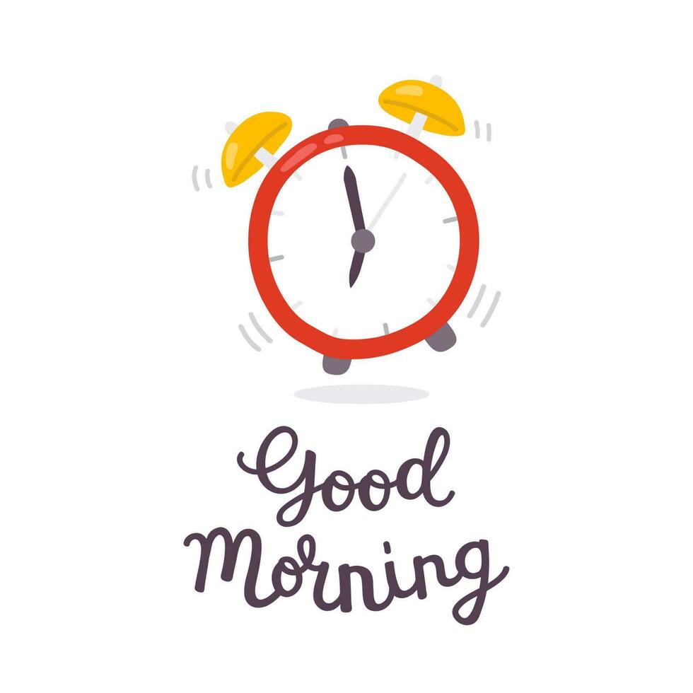 alarm clock with good morning 23286910 Vector Art at Vecteezy alarm clock with good morning 23286910 Vector Art at Vecteezy