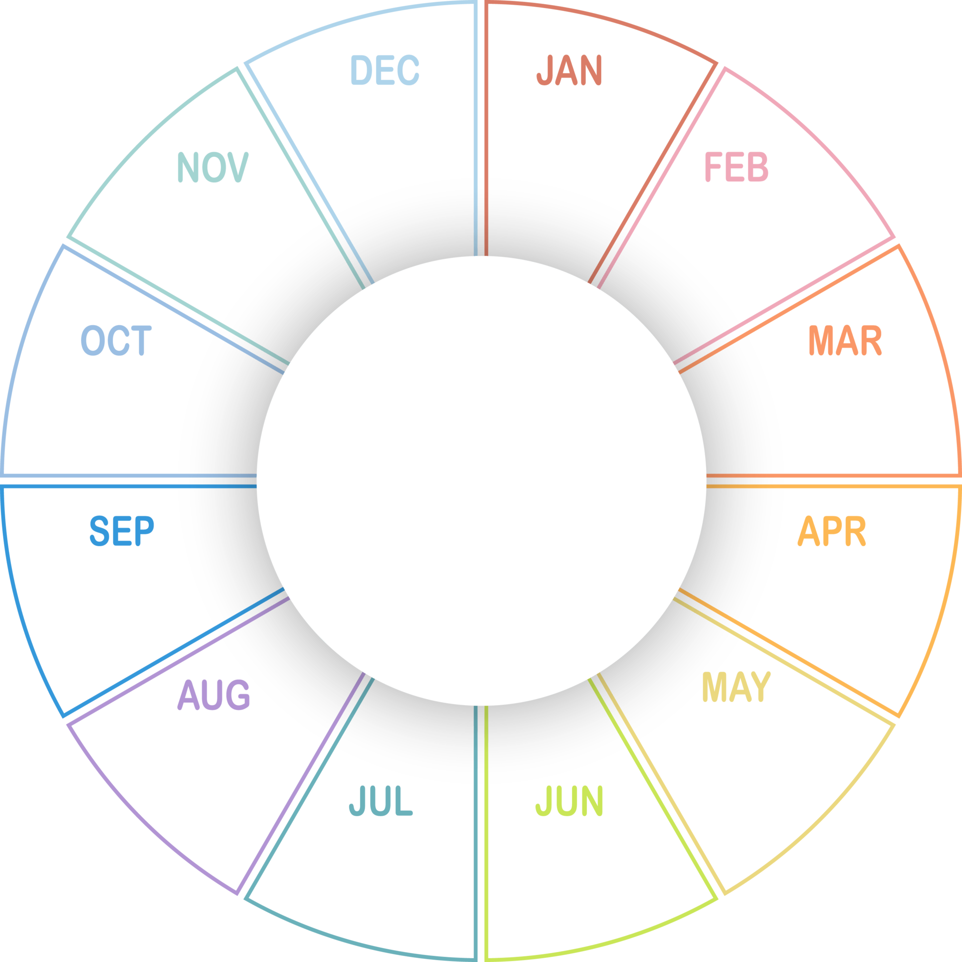 Circle Infographic Template With 12 Steps 23290374 Png