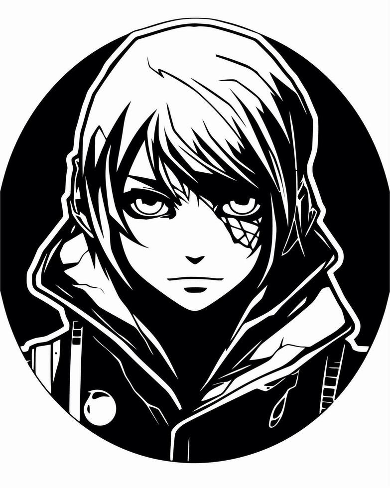 Anime Girl Face Logo 23290919 Vector Art At Vecteezy