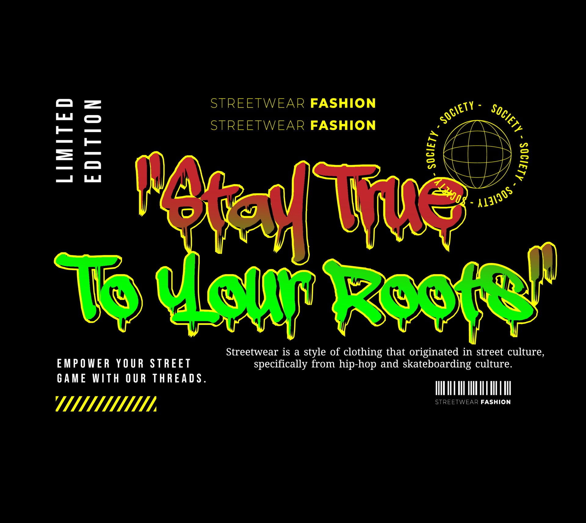 Streetwear Urban Style Hip Hop Text Slogan Vector Pattern Design