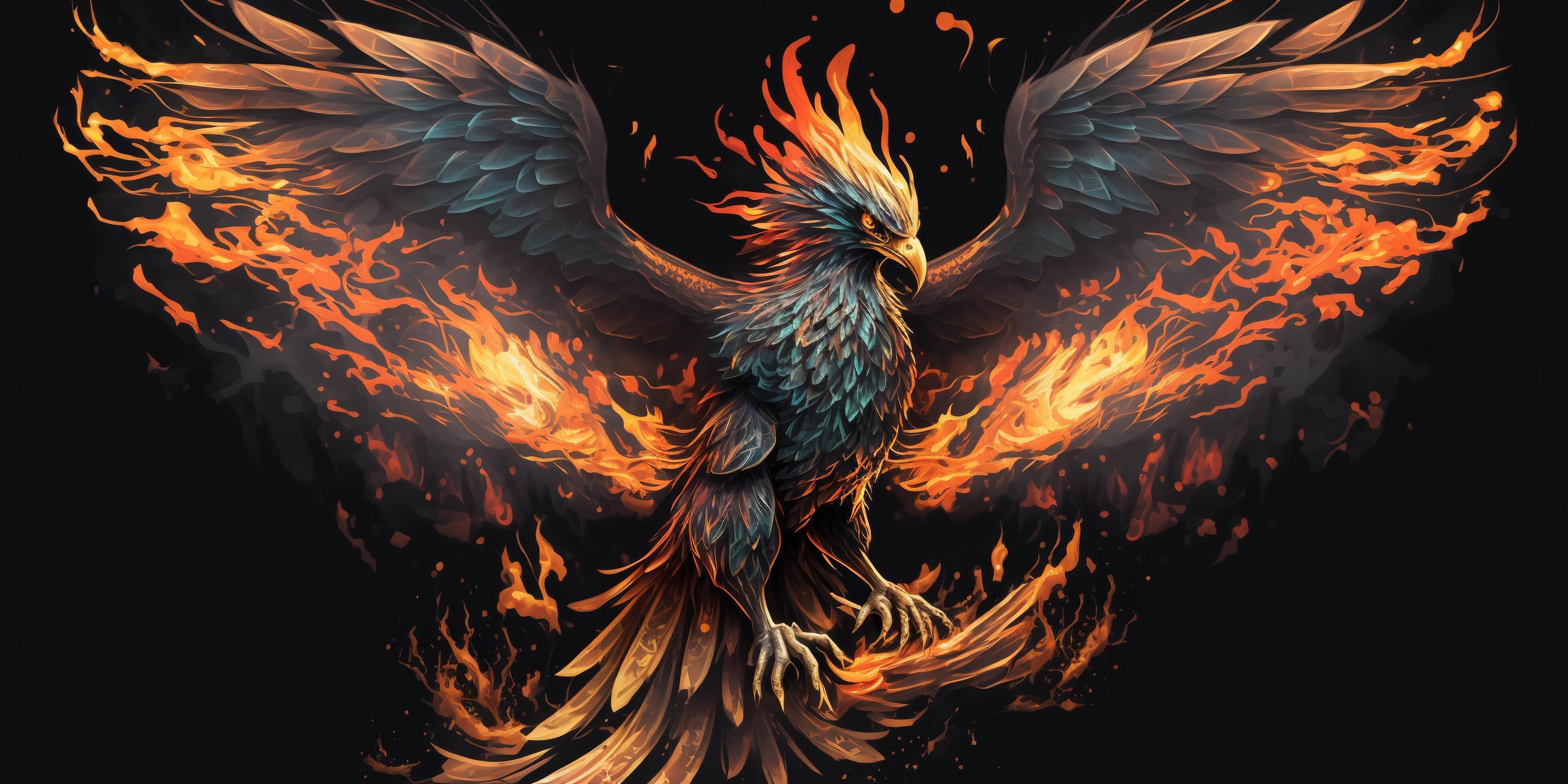 The rising phoenix with . 23291641 Stock Photo at Vecteezy