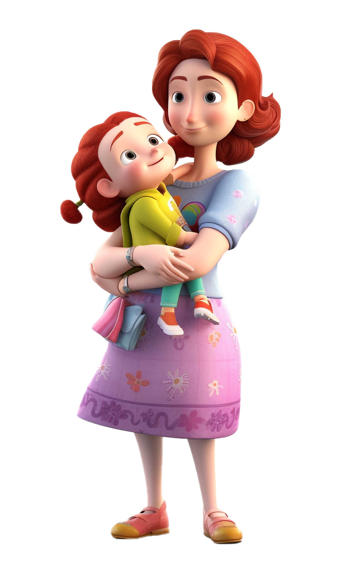 3d Character Of Mother Hugging Her Son Concept Of Happy Mothers Day
