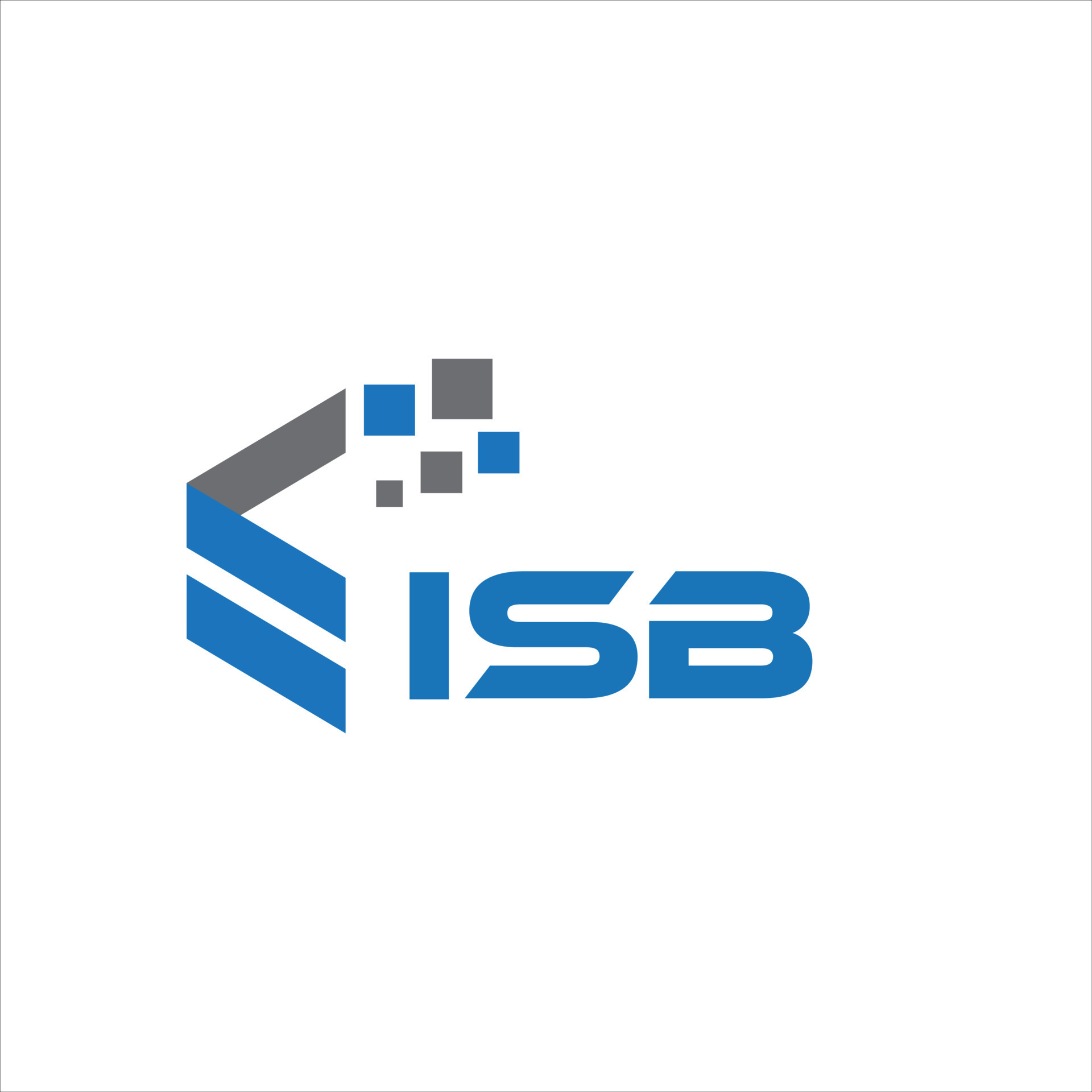 diseño de logotipo de letra isb sobre fondo blanco. concepto de logotipo de letra de iniciales ...