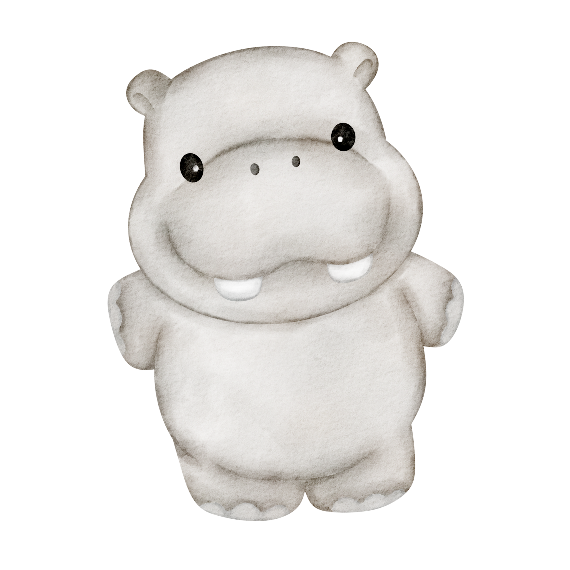 watercolor hippo clip art 23296938 PNG