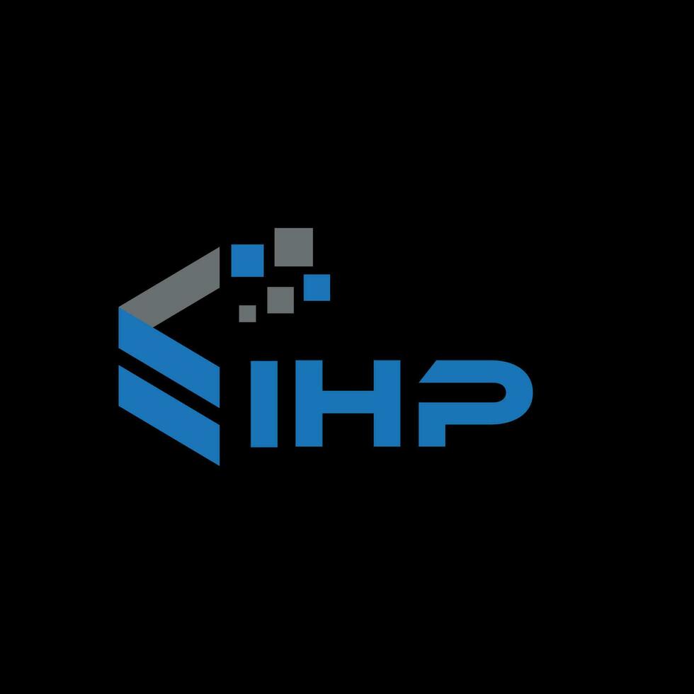 IHP letter logo design on black background. IHP creative initials letter logo concept. IHP ...