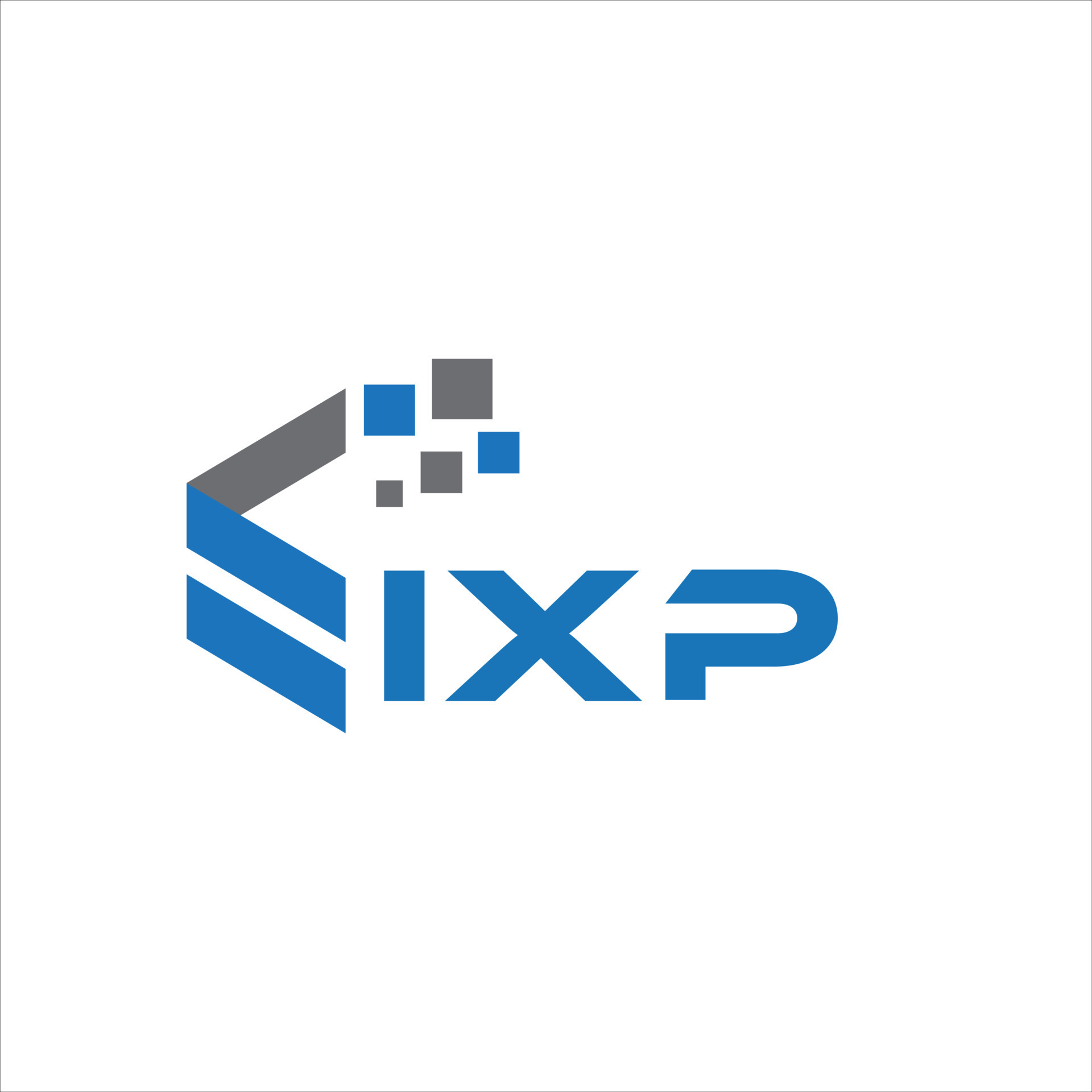 diseño de logotipo de letra ixp sobre fondo blanco. concepto de logotipo de letra de iniciales ...