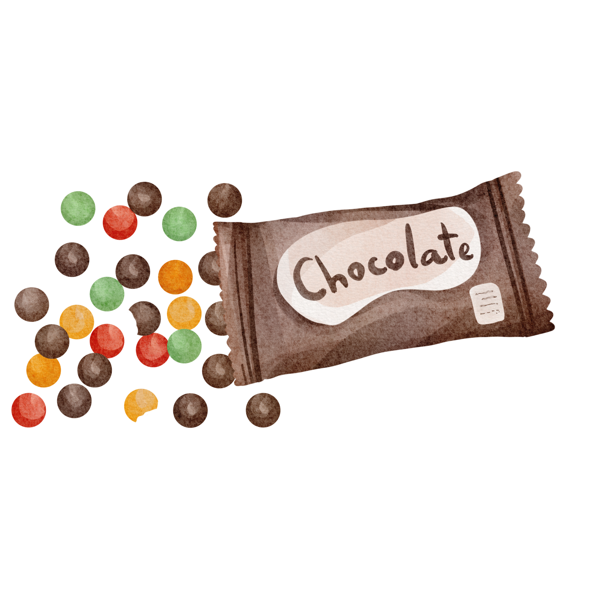 Watercolor Chocolate Candy 23297550 Png