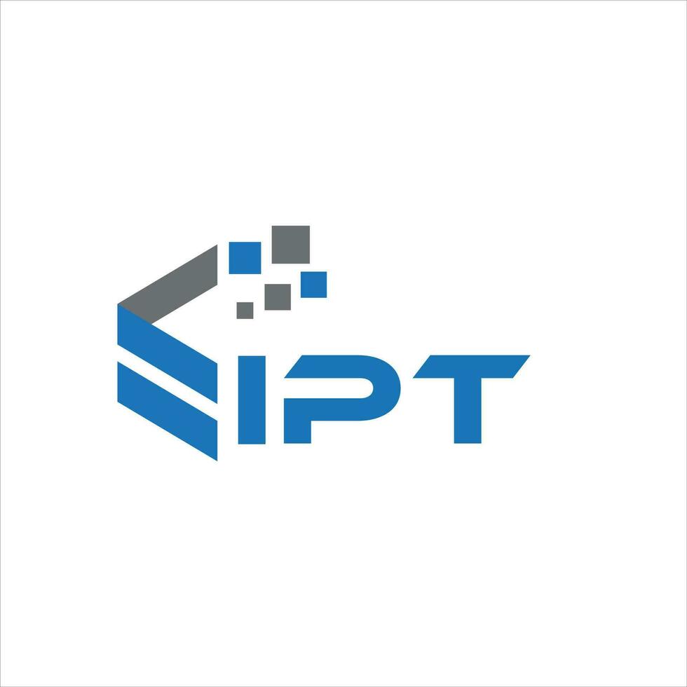 diseño de logotipo de letra ipt sobre fondo blanco. concepto de logotipo de letra de iniciales ...