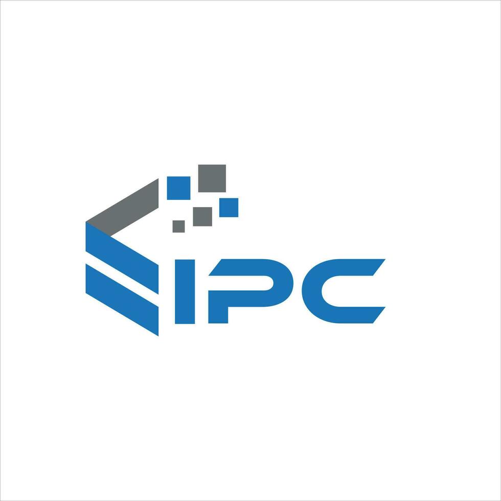 diseño de logotipo de letra ipc sobre fondo blanco. concepto de logotipo de letra de iniciales ...