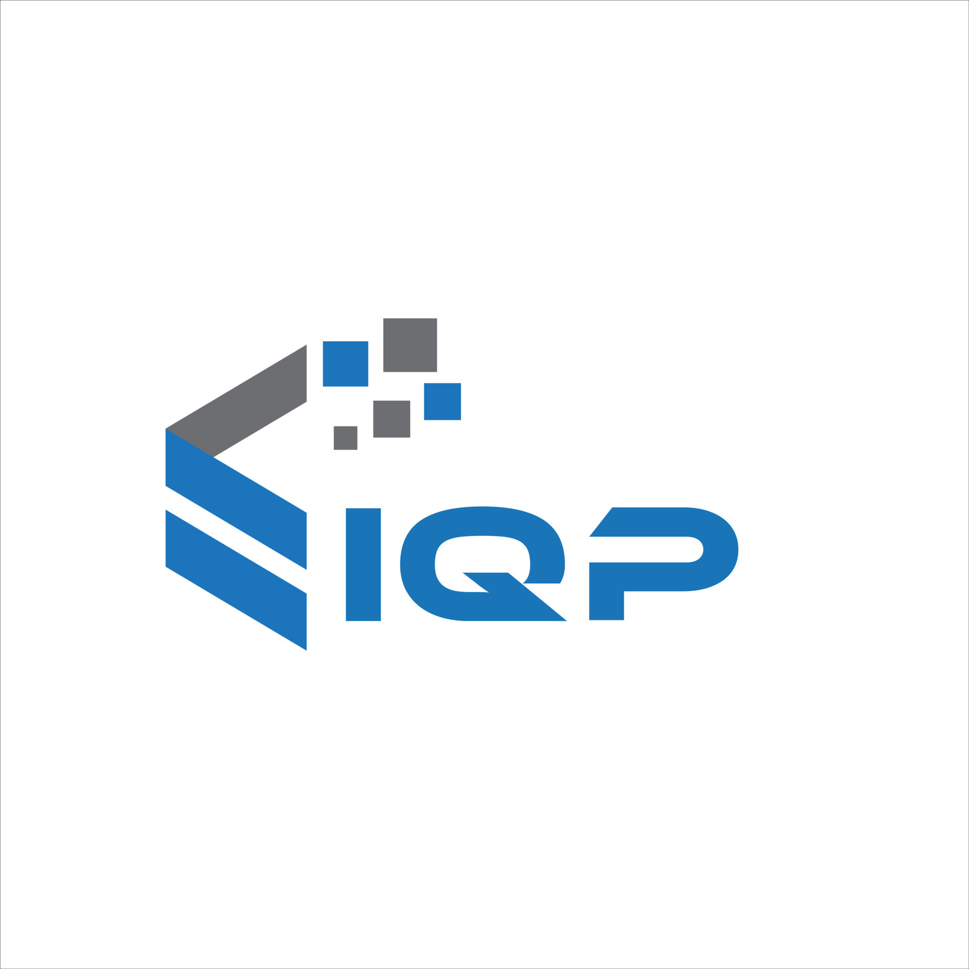diseño de logotipo de letra iqp sobre fondo blanco. concepto de logotipo de letra de iniciales ...