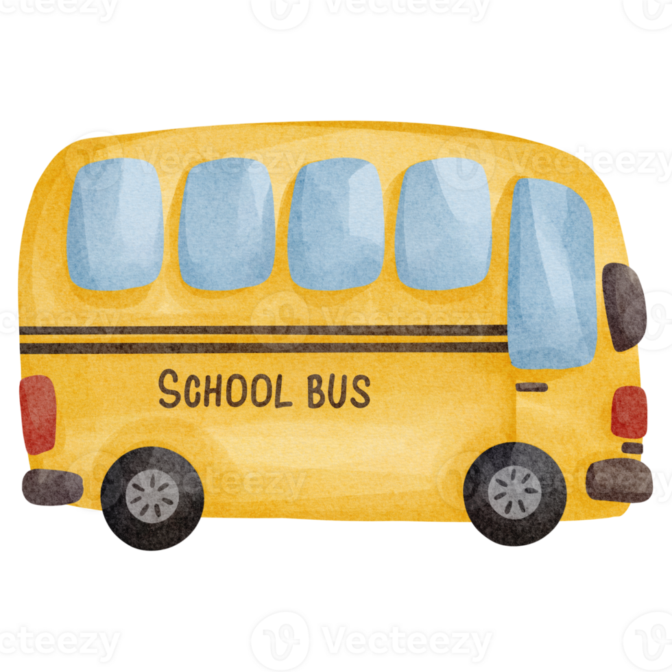 Watercolor School Bus 23297829 Png