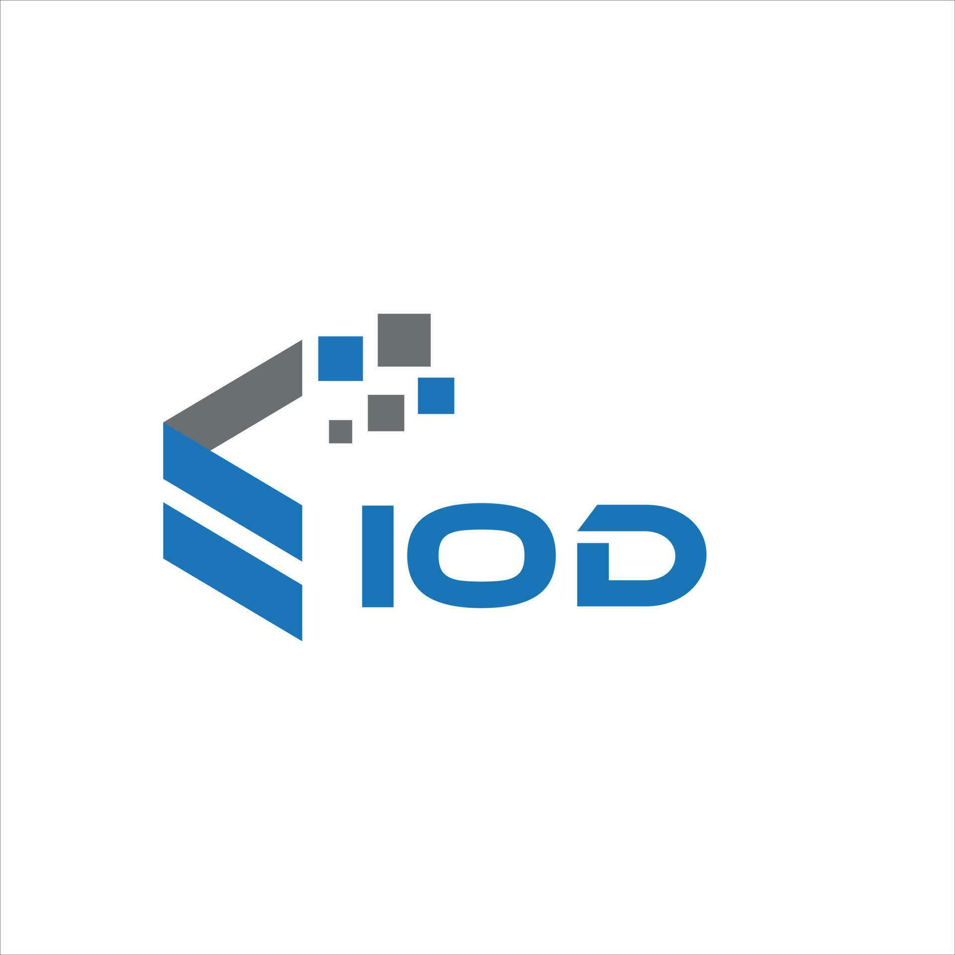 diseño de logotipo de letra iod sobre fondo blanco. concepto de logotipo de letra de iniciales ...