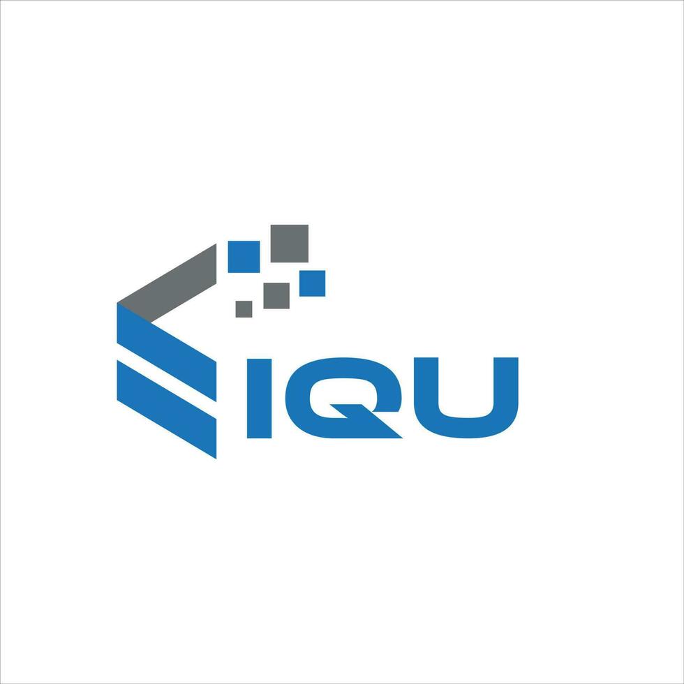 diseño de logotipo de letra iqu sobre fondo blanco. concepto de ... diseño de logotipo de letra iqu sobre fondo blanco. concepto de ...