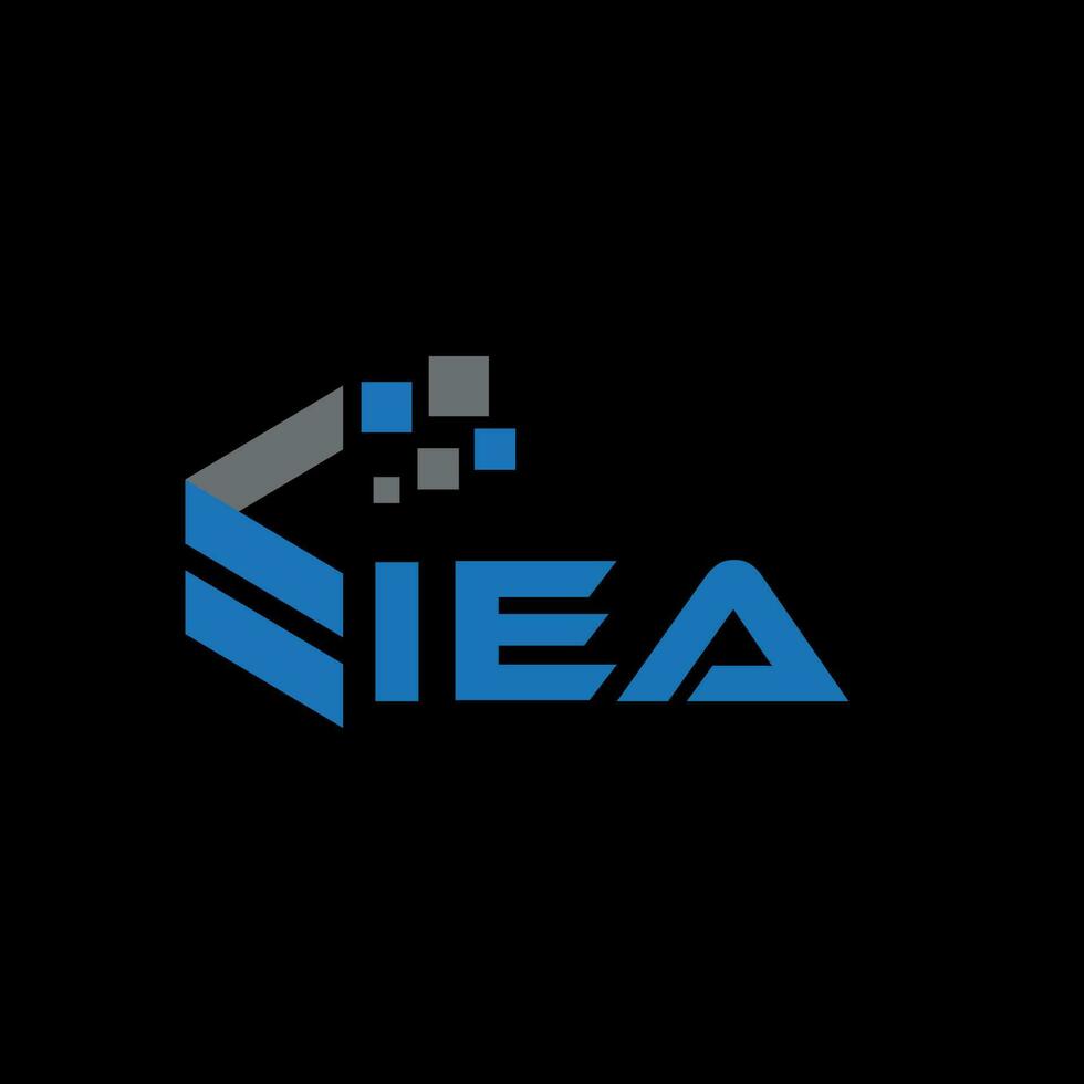 IEA letter logo design on black background. IEA creative initials letter logo concept. IEA ...