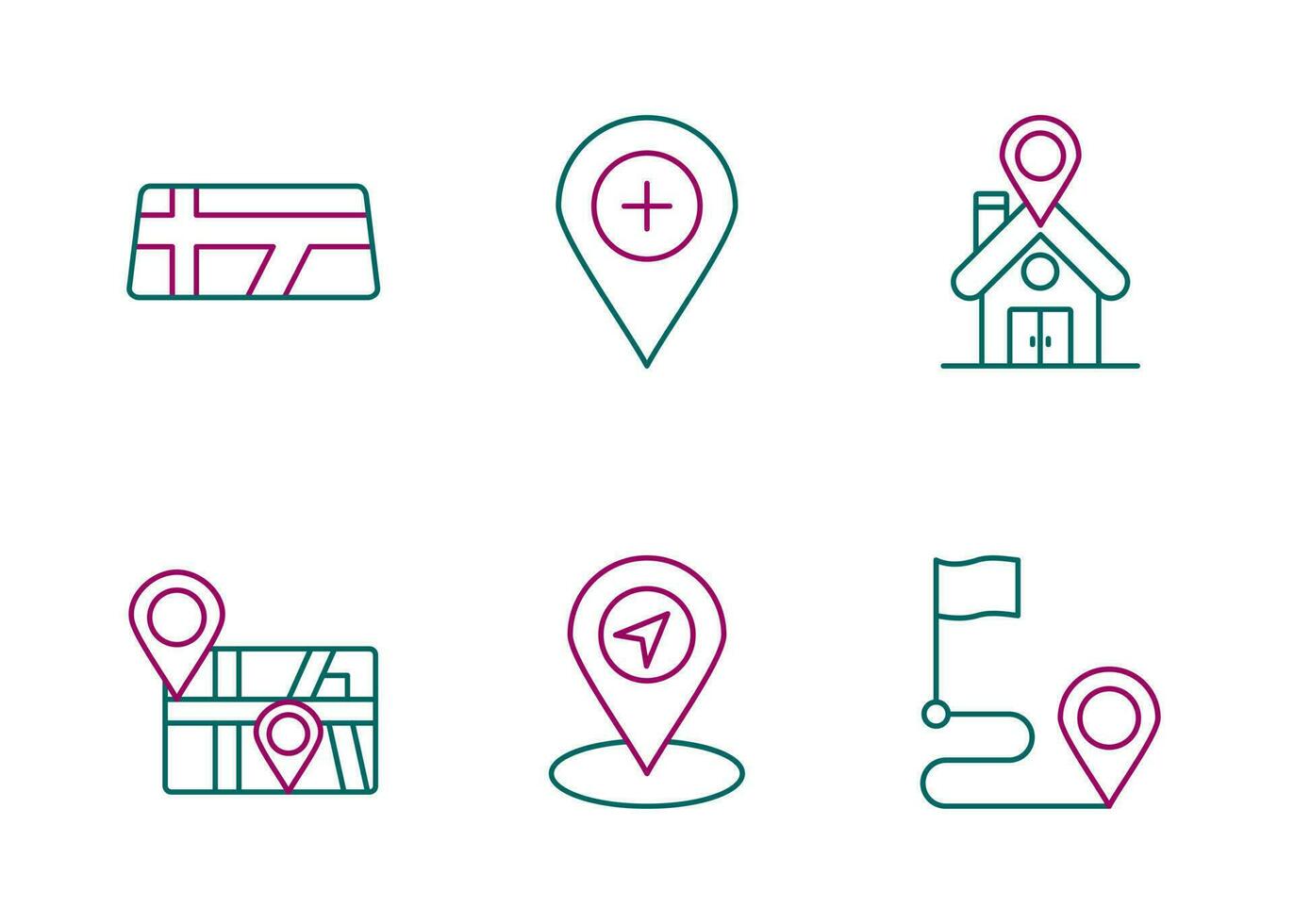 navegación y mapas único vector icono 23305882 Vector en Vecteezy