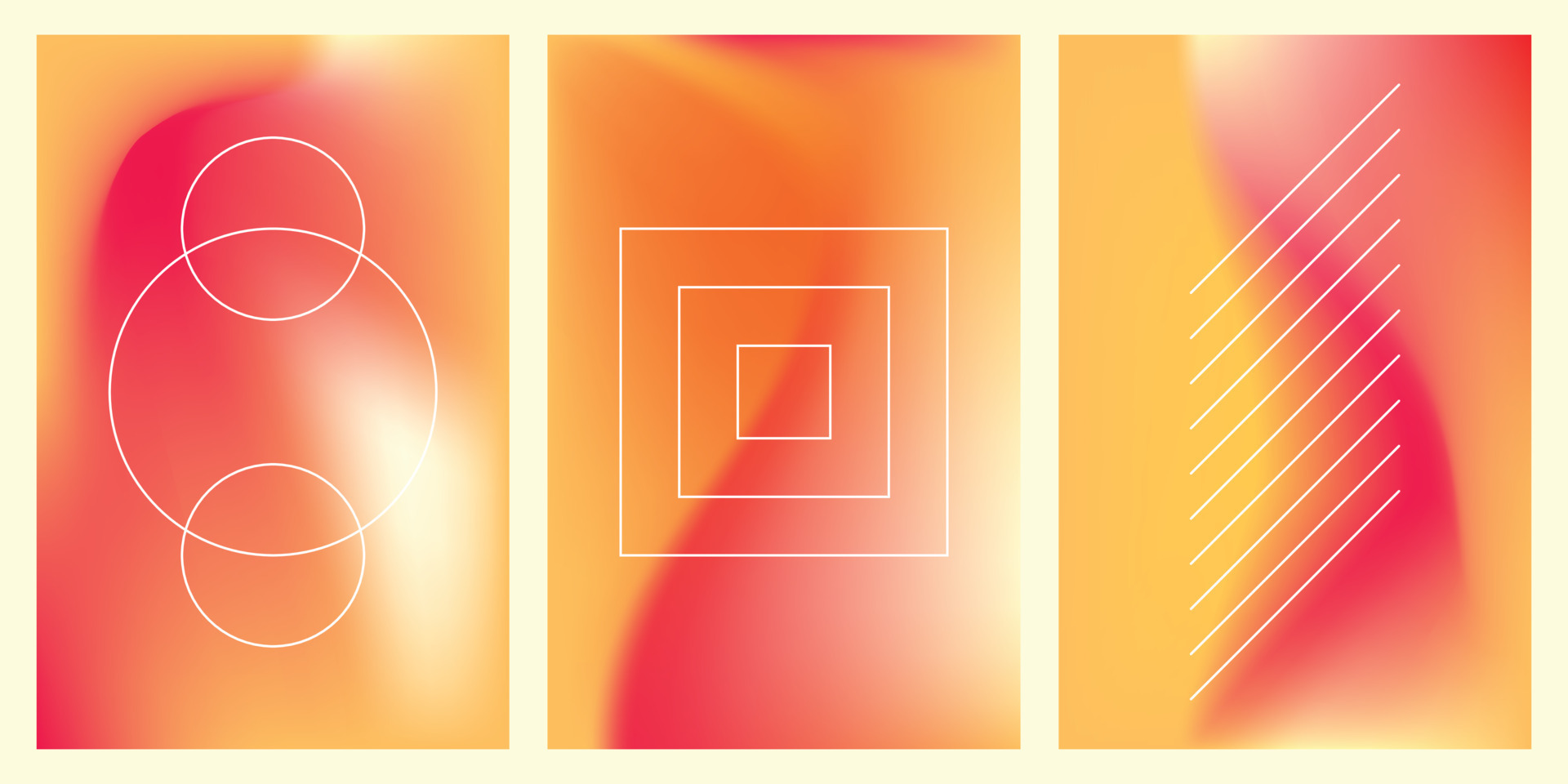Abstract Orange Gradient Mesh Background Template Copy Space Set For