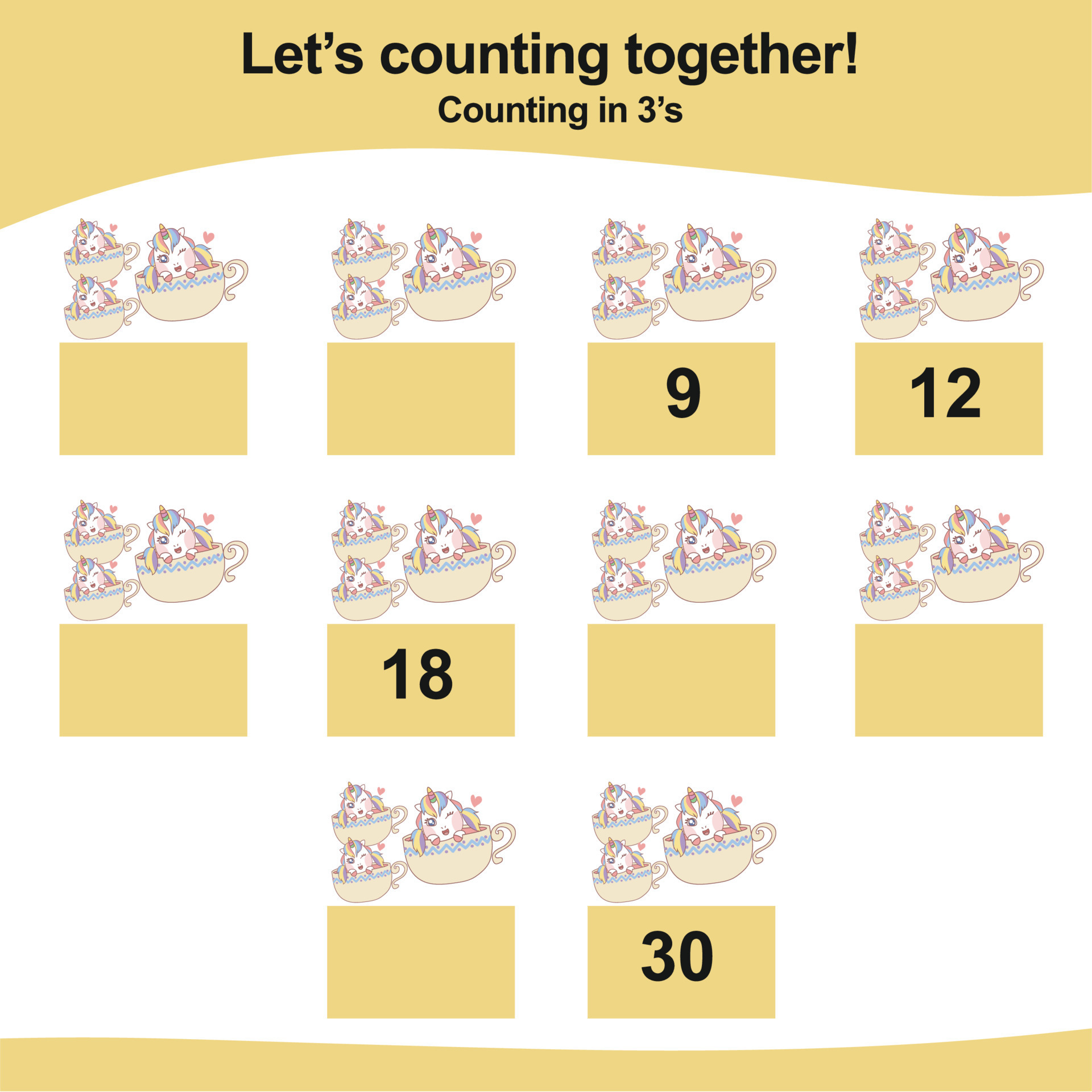 Mathematic counting worksheet. Math activity, count and write the ...