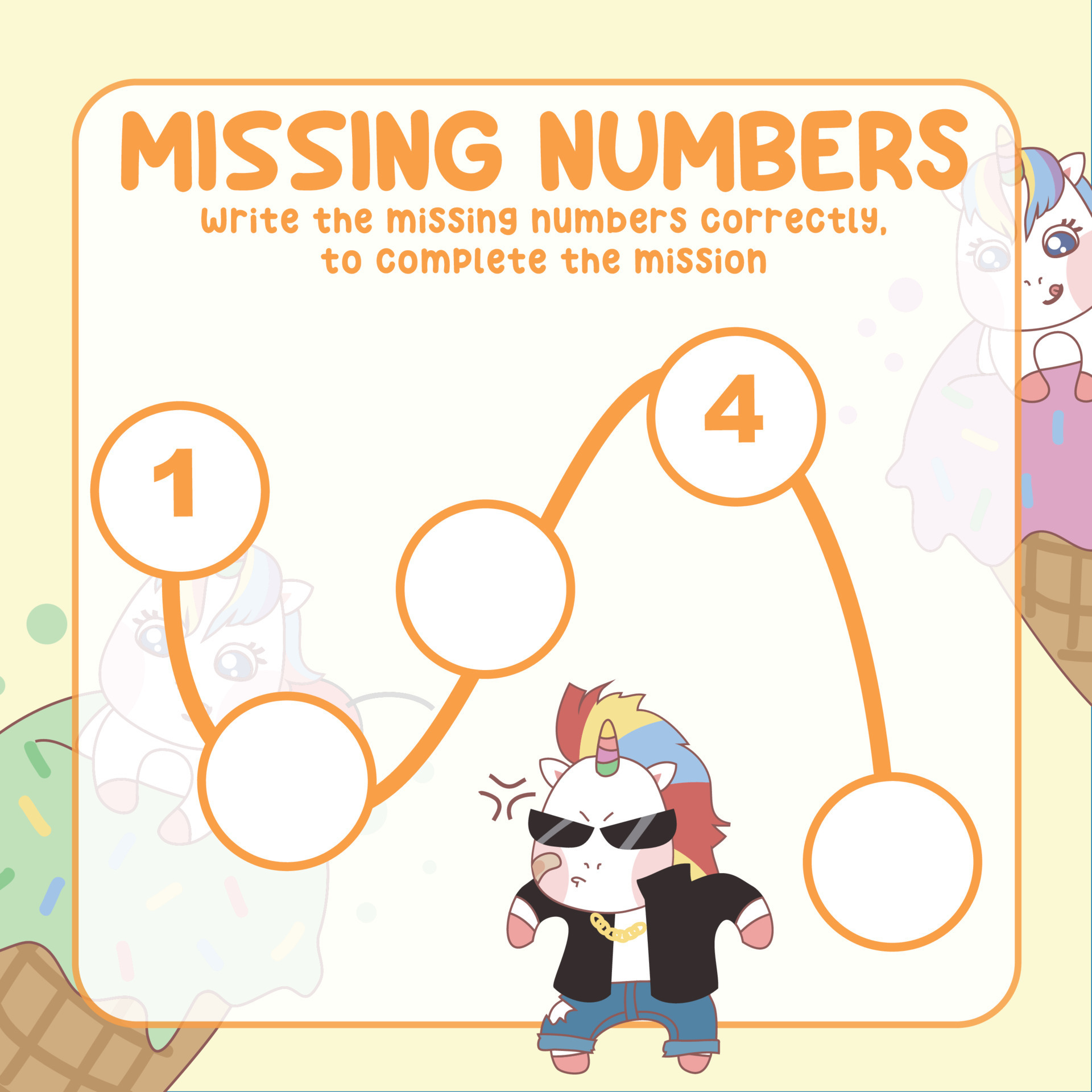Missing numbers. Write the answer correctly. Educational printable math ...