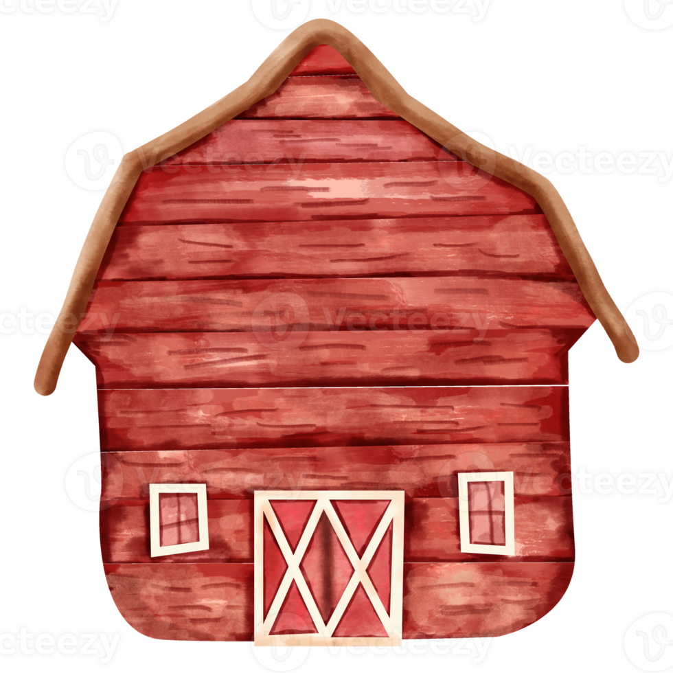 watercolor barn farm clip art 23322352 PNG