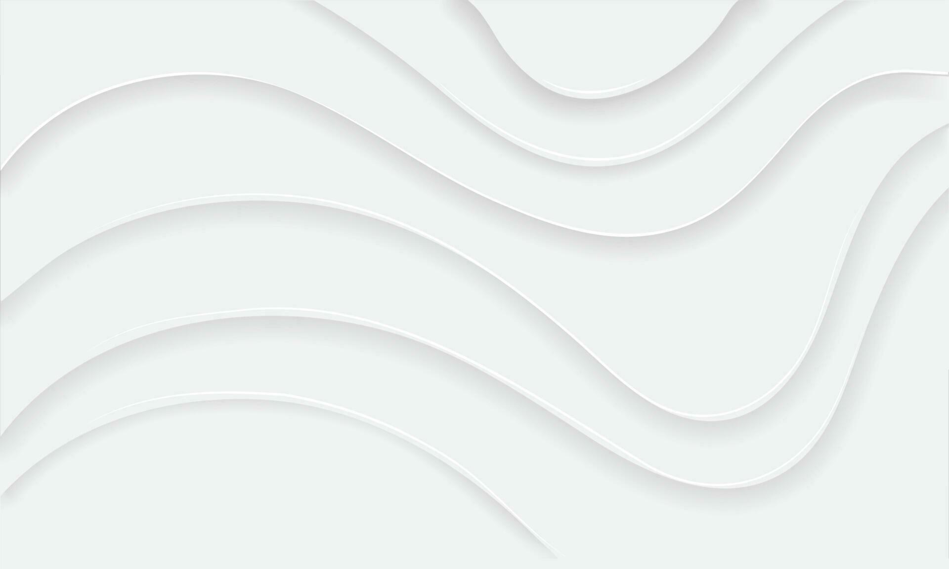 Abstract White Paper Cut Wave Overlay Background. 23323237 Vector Art ...