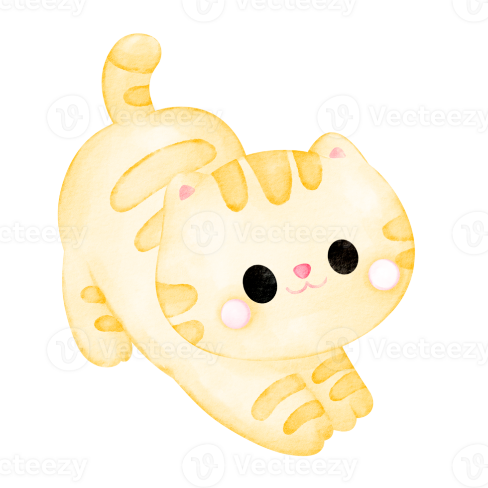 Cat Watercolor Cute 23324392 Png