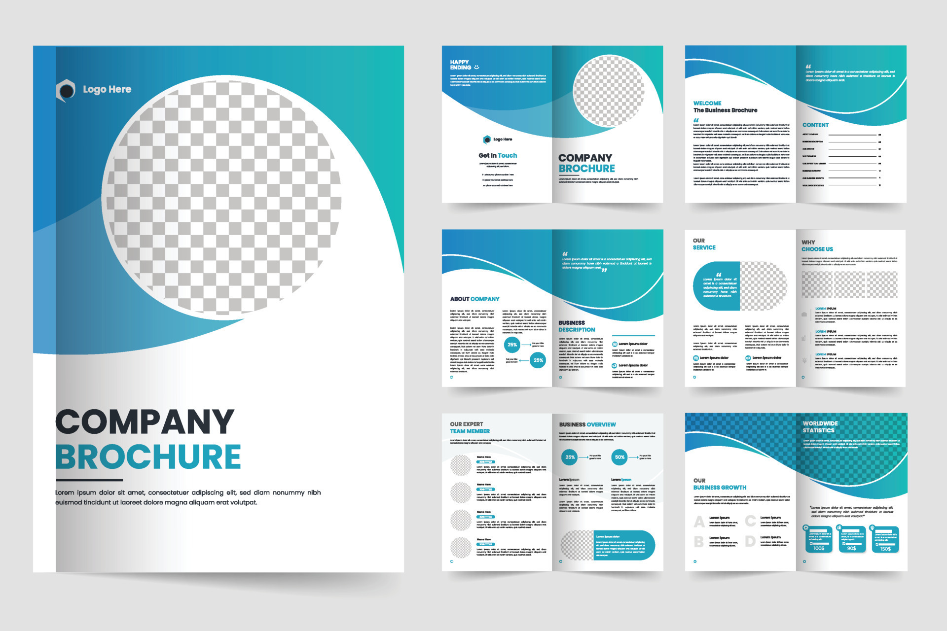 Brochure Template Layout Design And Corporate Minimal Multipage