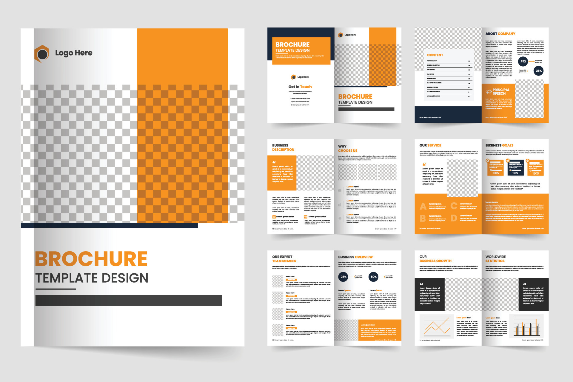 Brochure Template Layout Design And Corporate Minimal Multipage