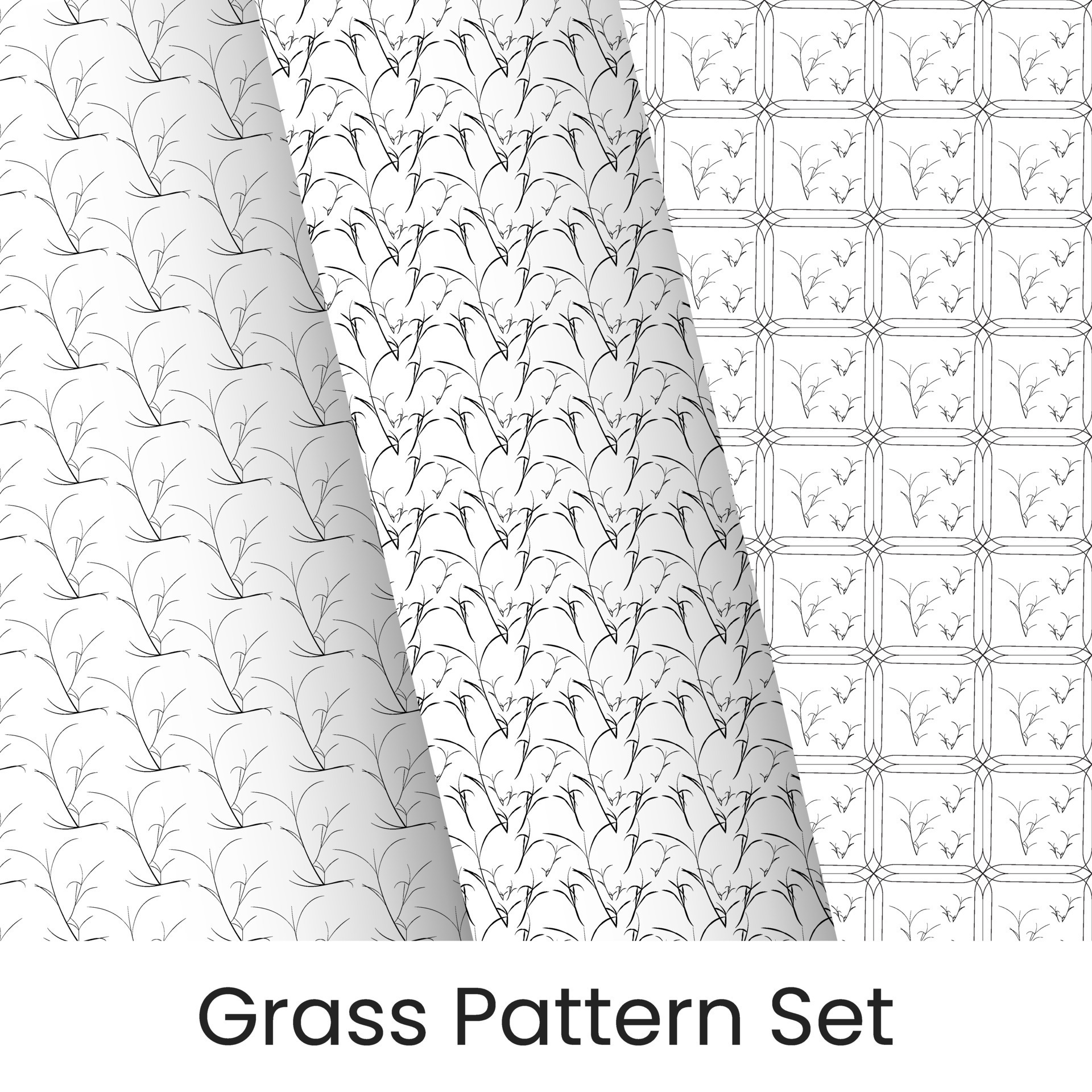 Grass Pattern Background Template Bundle 23328001 Vector Art At Vecteezy