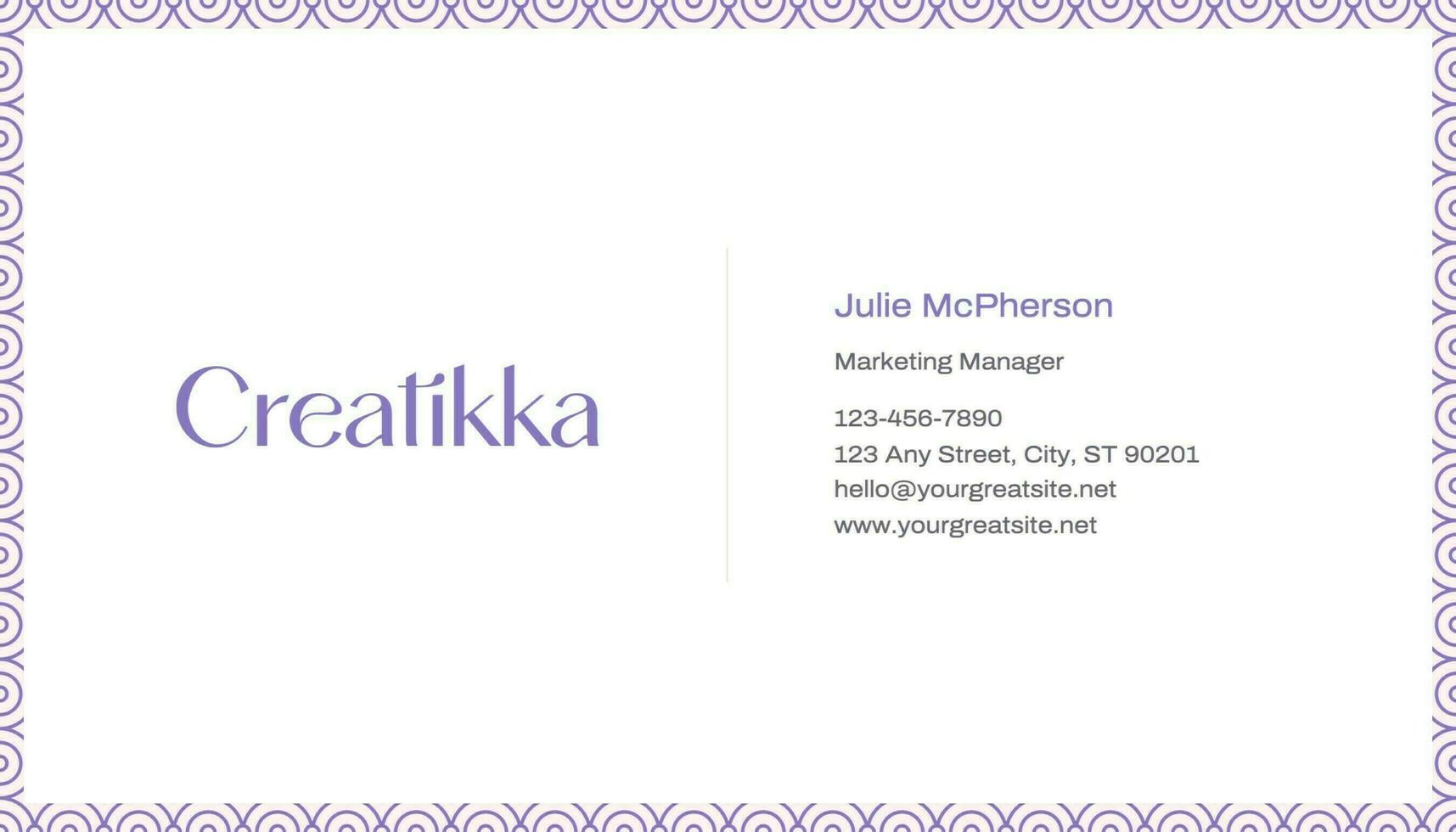 Designer Single Sided Business Card Template 23330251 Template