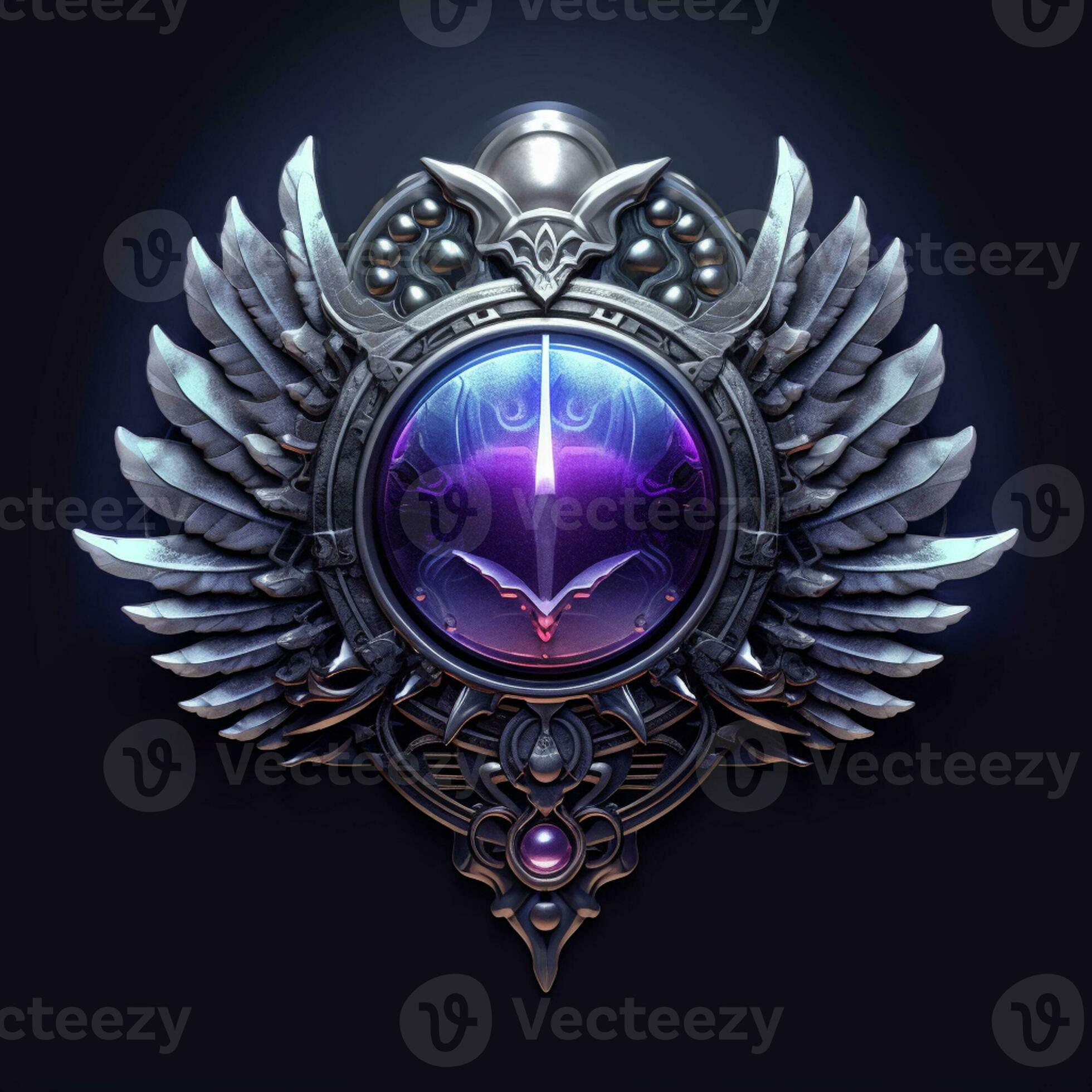 AI Generative Luxury shield with wings and crystal ball 23331549 Stock Photo at Vecteezy