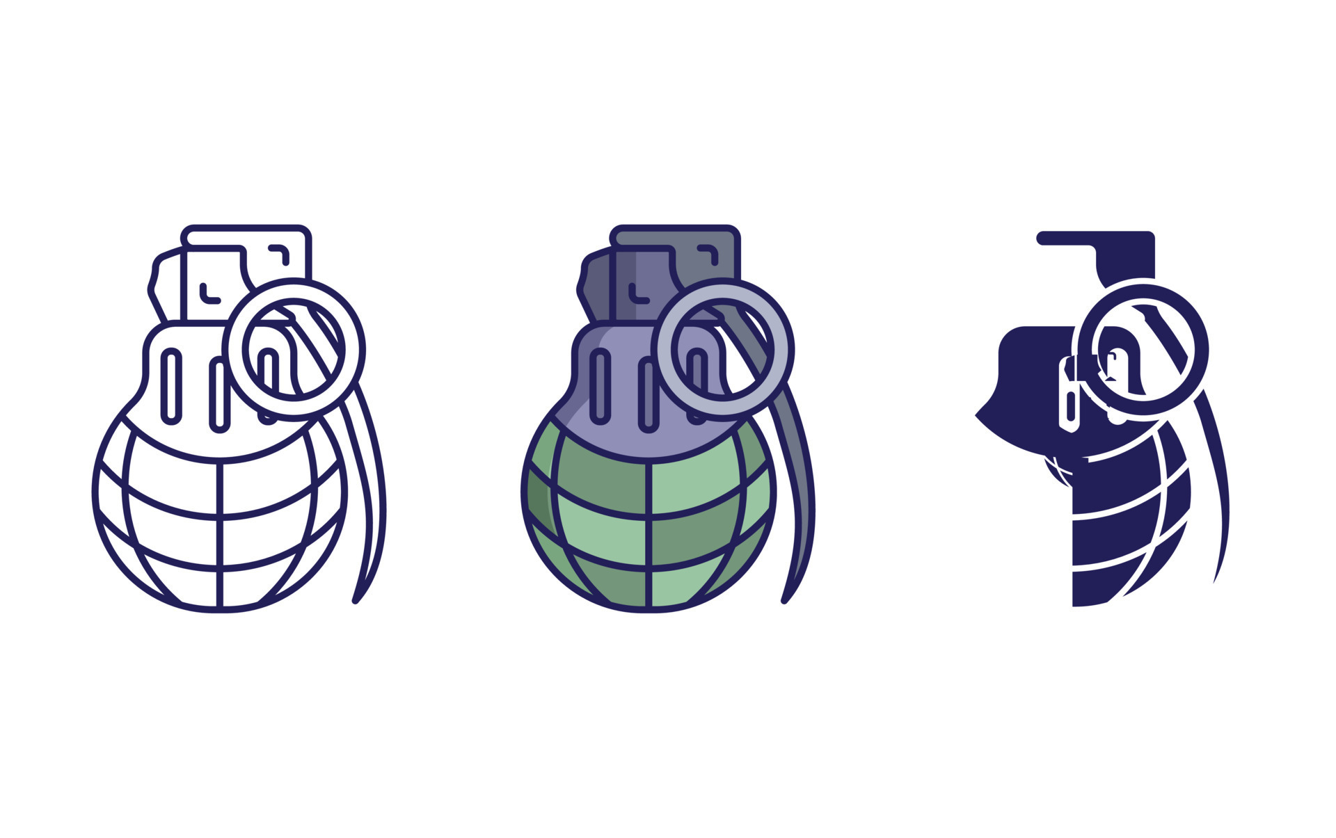 Grenade vector icon 23332237 Vector Art at Vecteezy