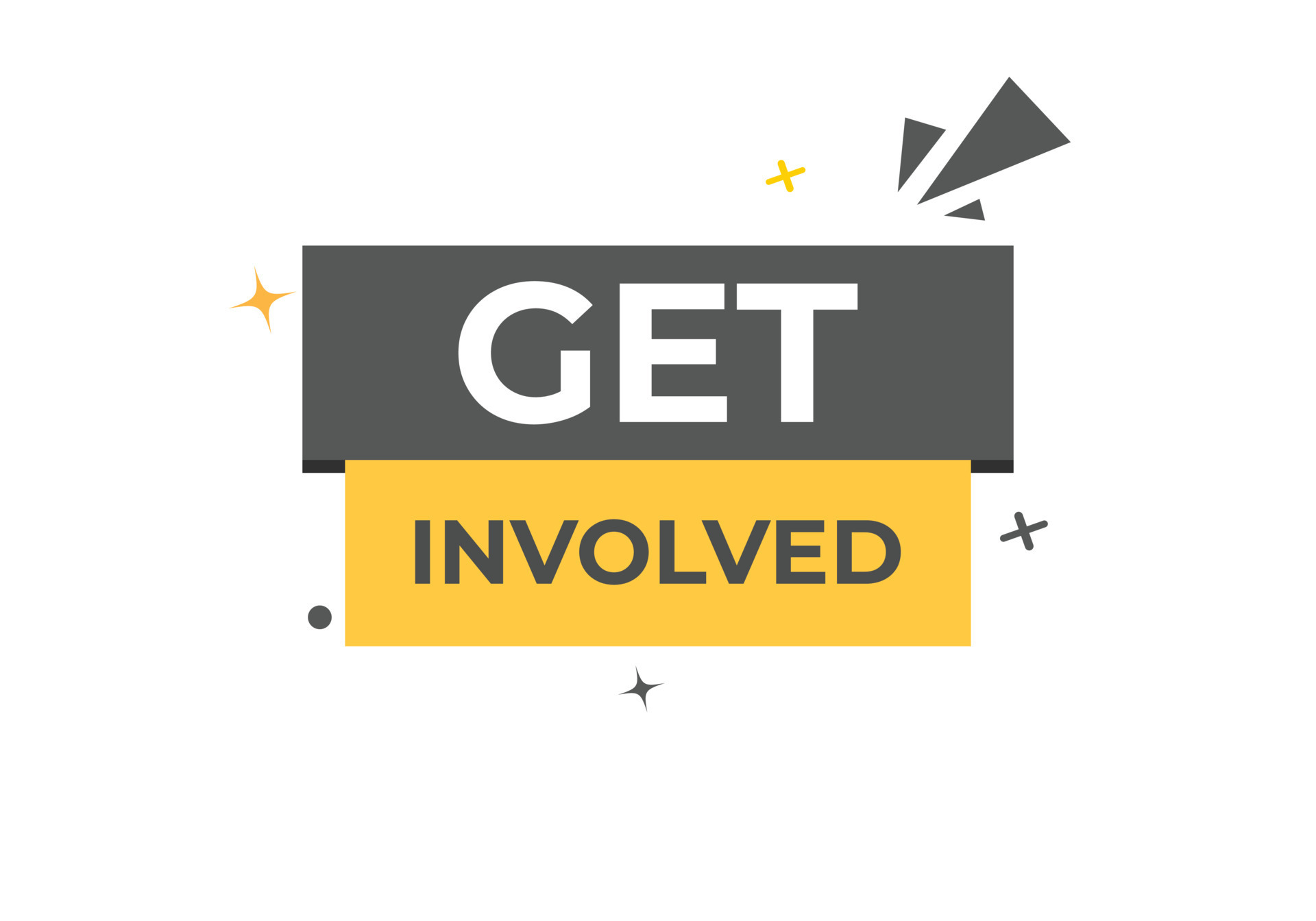 Get Involved Button. Speech Bubble, Banner Label Get Involved 23332688 Vector Art at Vecteezy