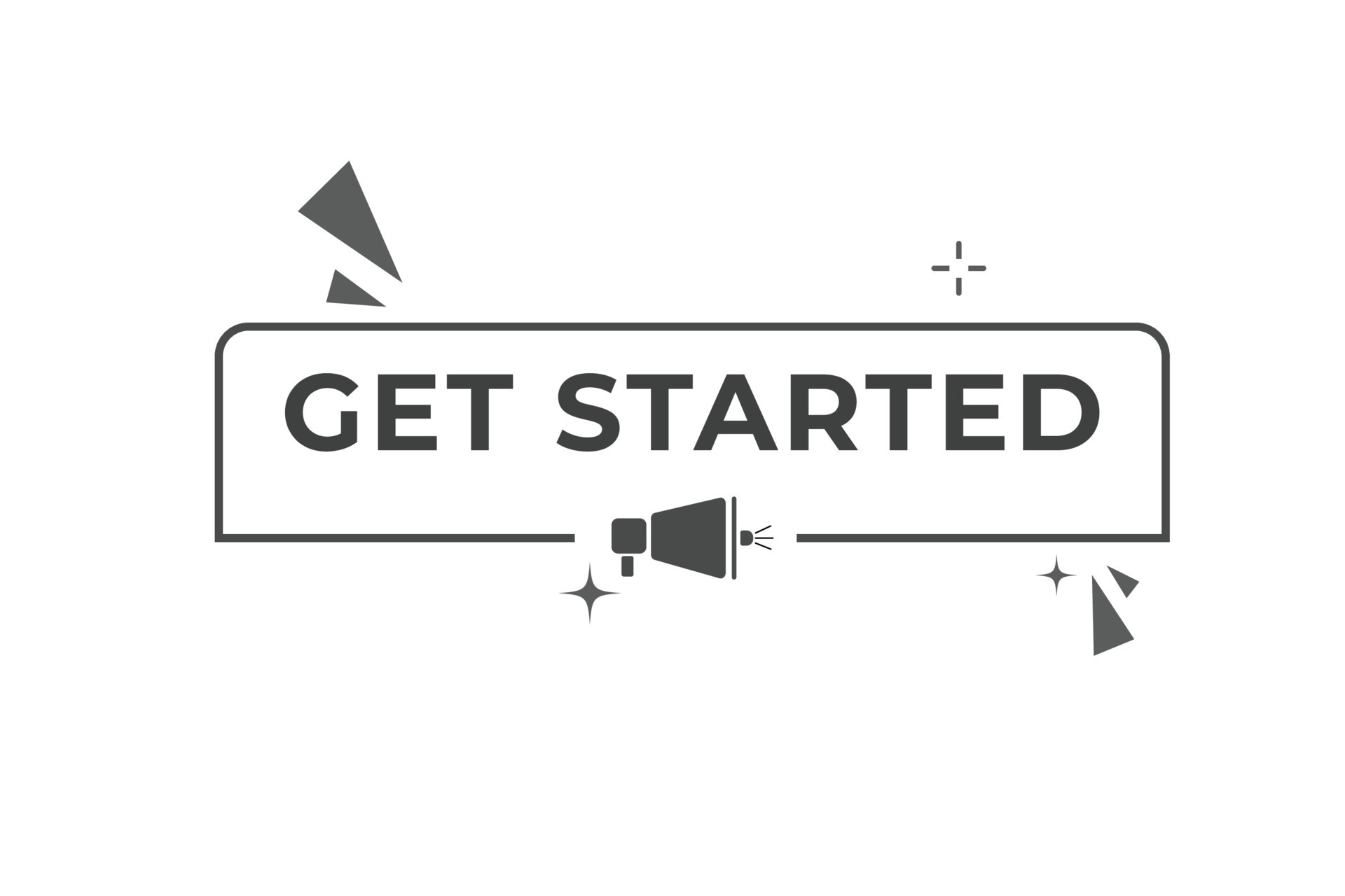 Get Started Button. Speech Bubble, Banner Label Get Started 23332834 ...