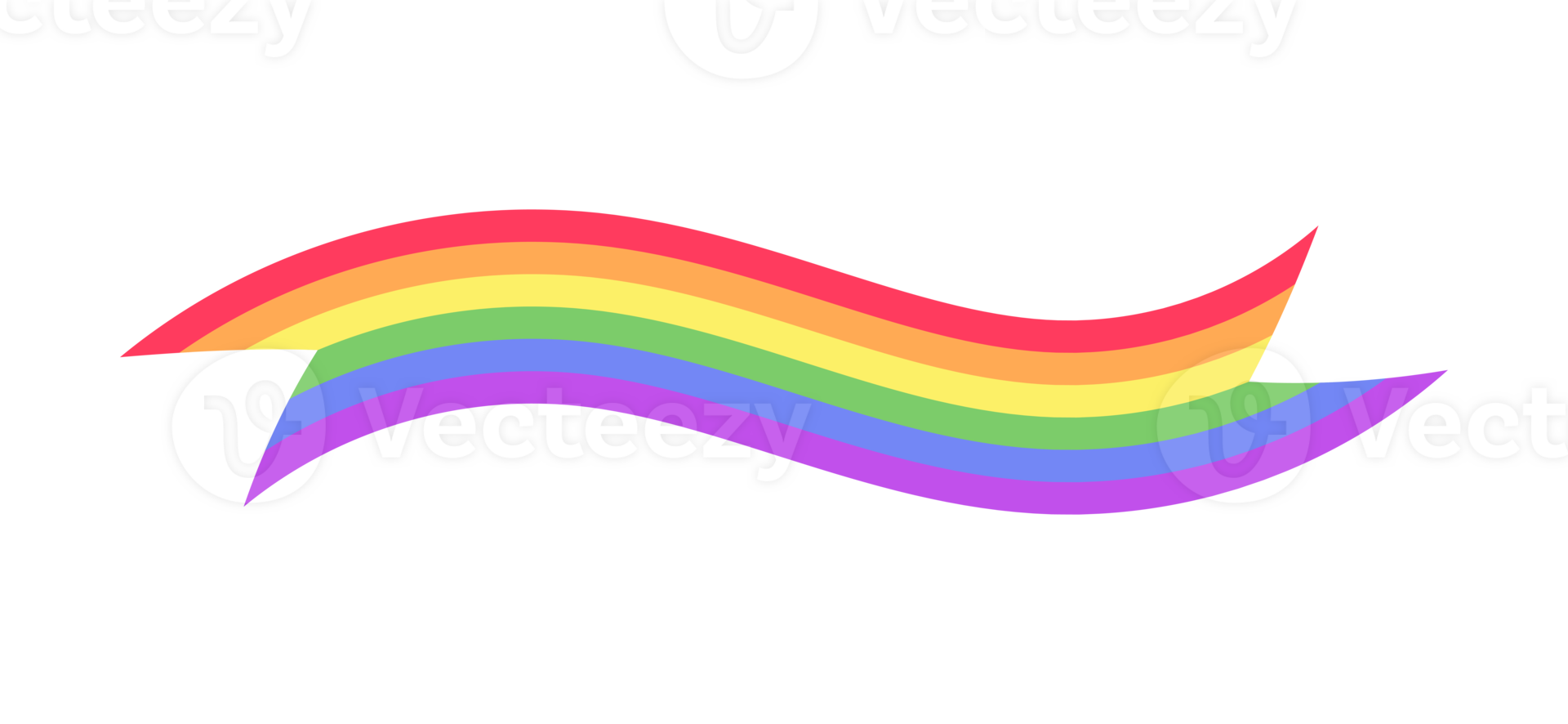 Abstract Rainbow Ribbon Or Banner Lgbt Pride Flag Pride Month Graphic