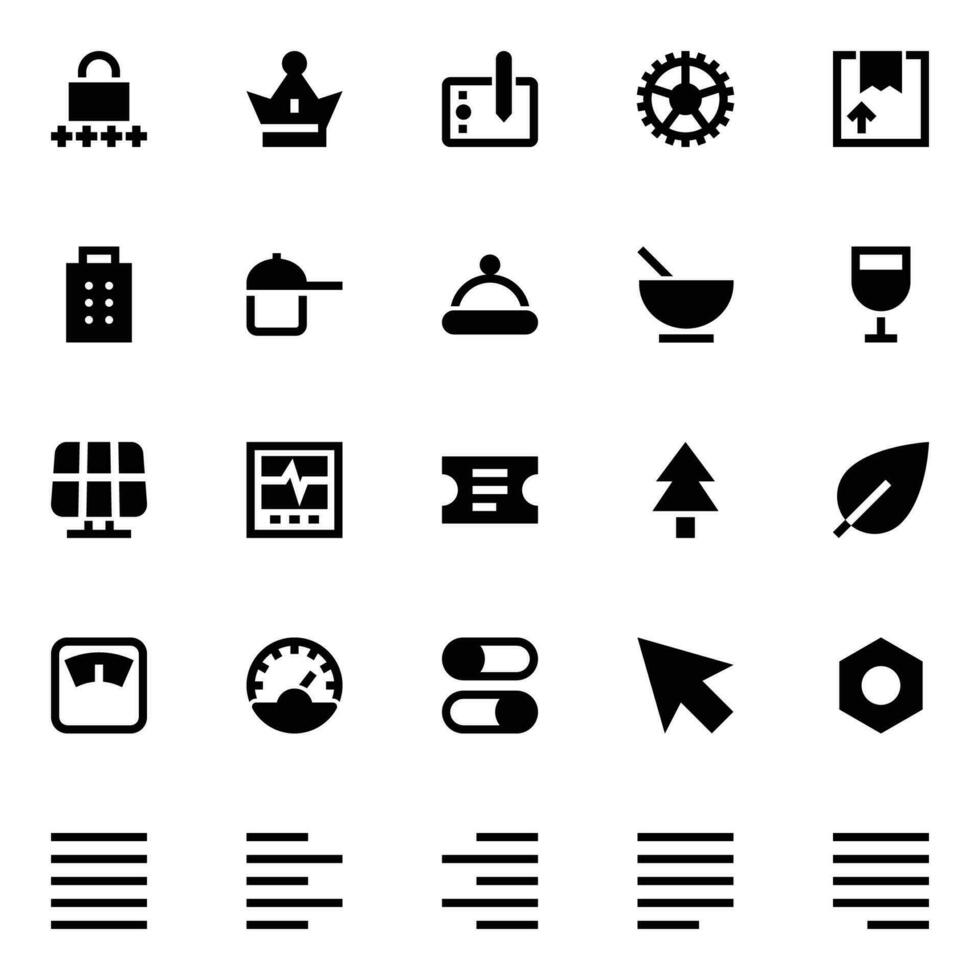 Glyph icons for User interface. 23336438 Vector Art at Vecteezy