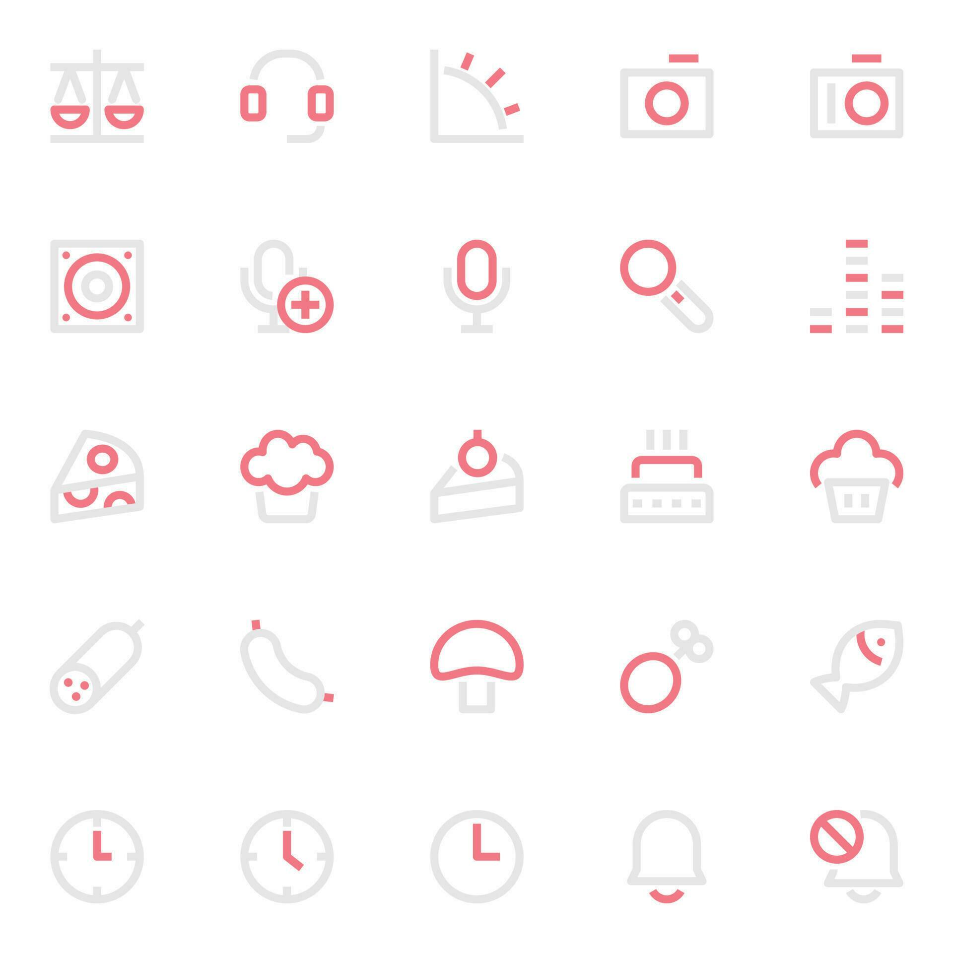 Two color outline icons for User interface. 23336478 Vector Art at Vecteezy
