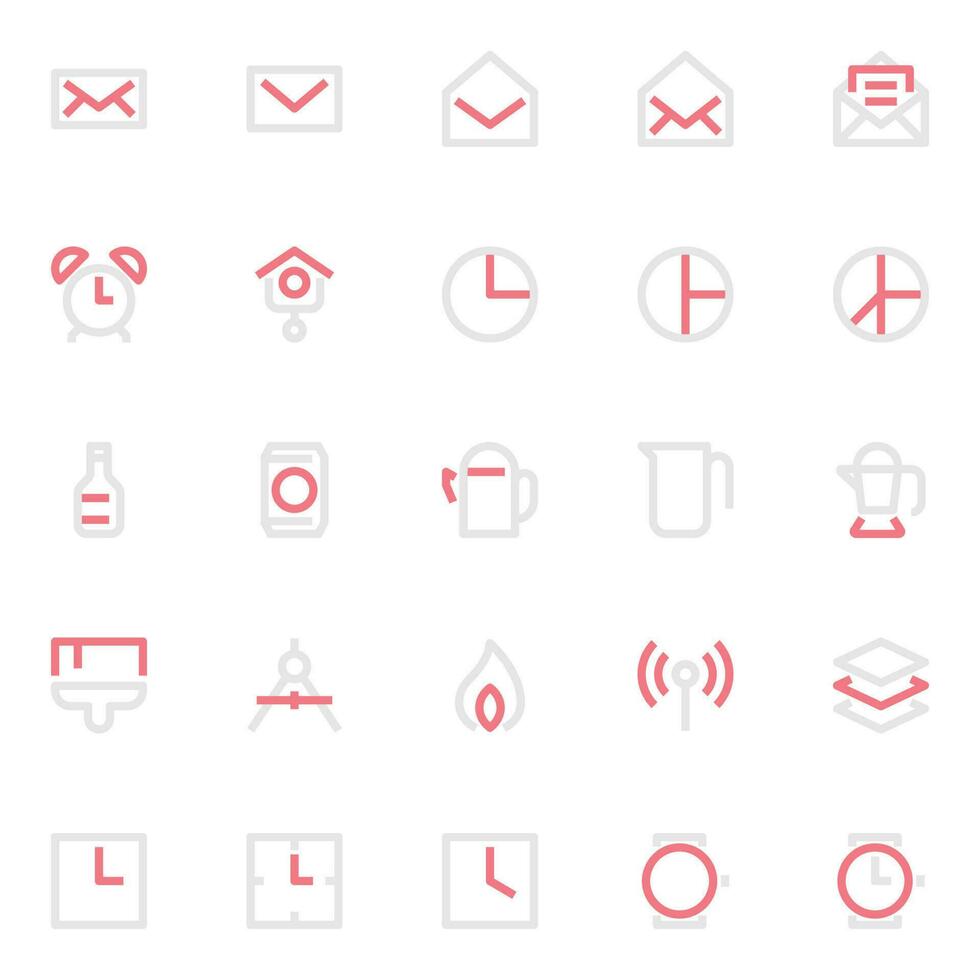 Two color outline icons for User interface. 23336479 Vector Art at Vecteezy