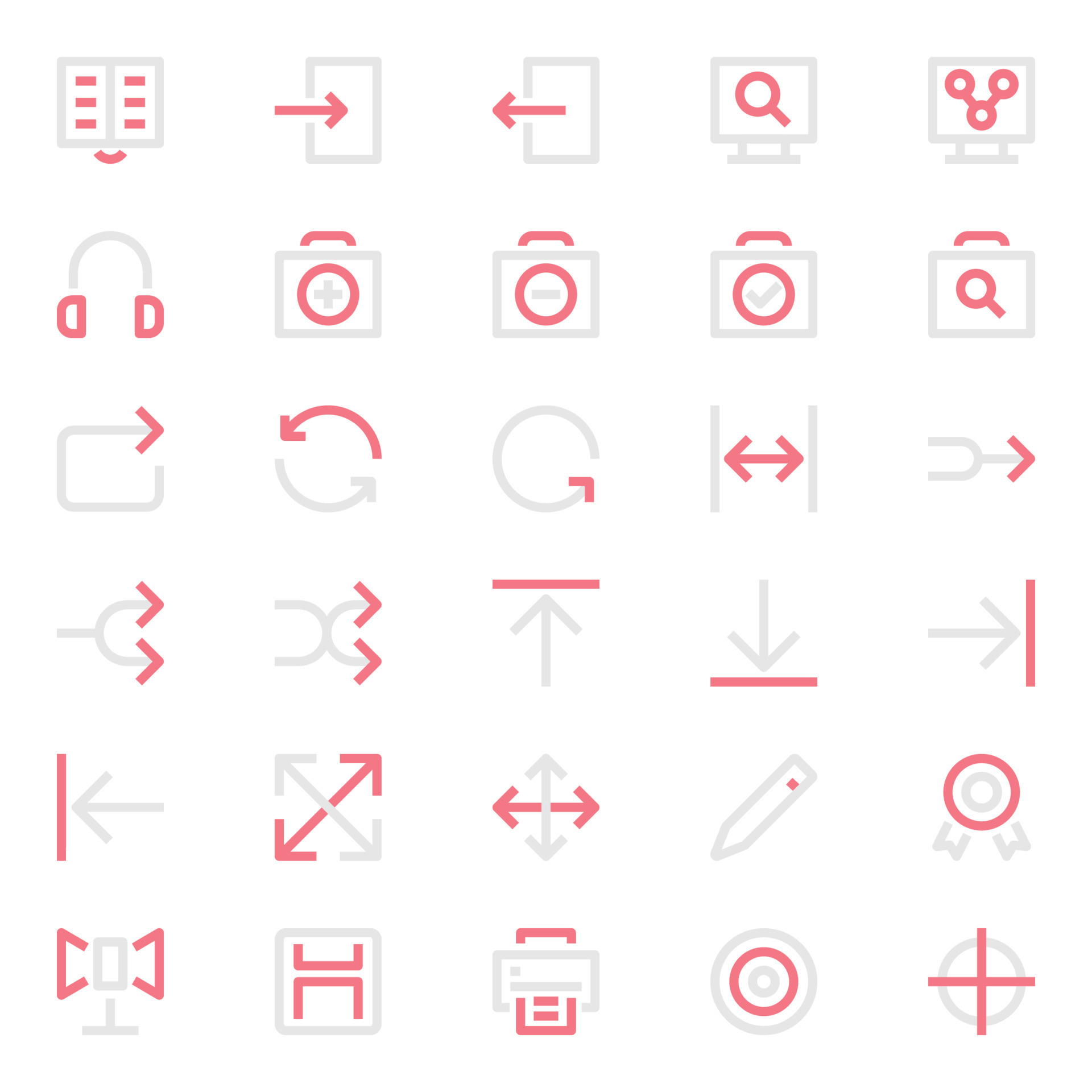 Two color outline icons for User interface. 23336496 Vector Art at Vecteezy