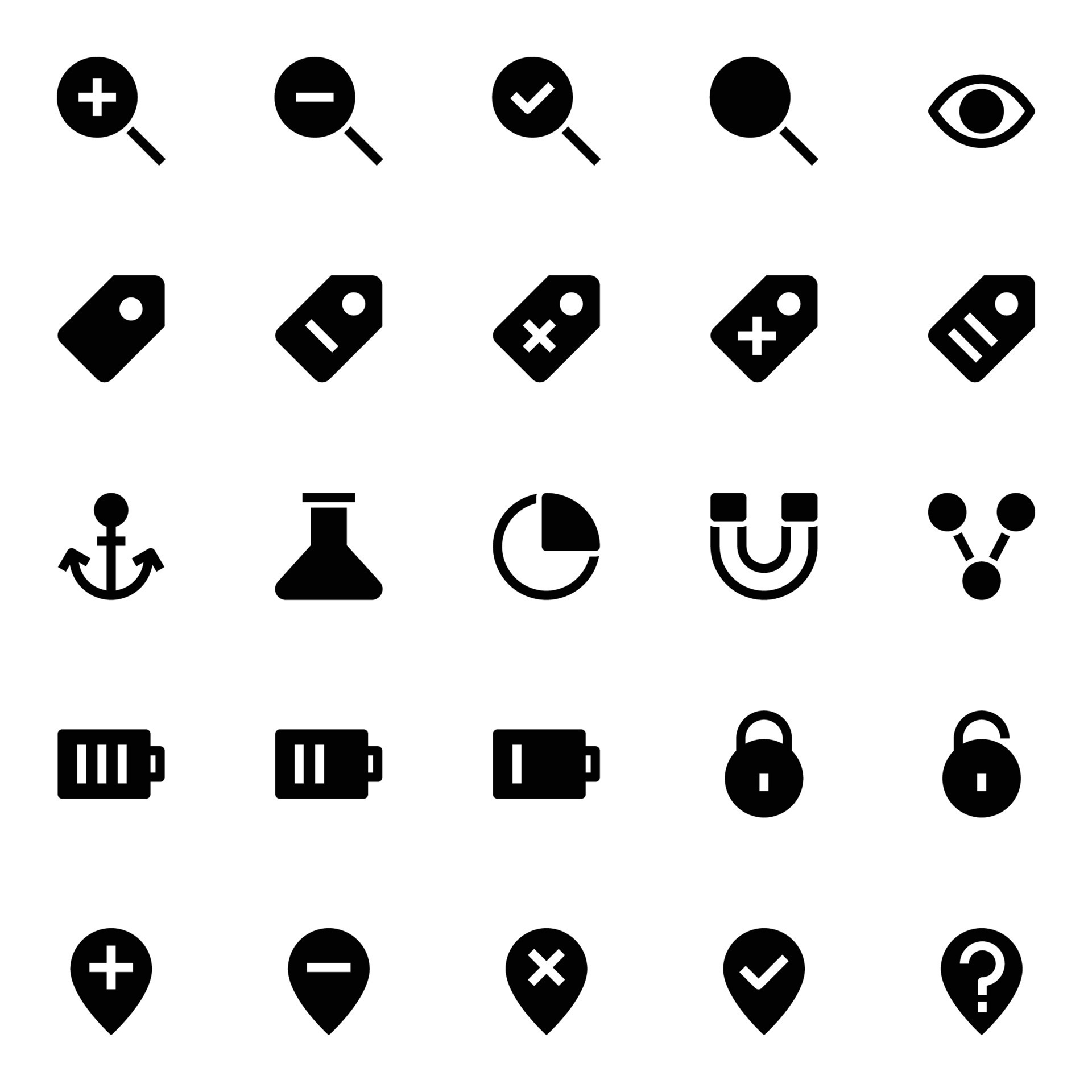 Glyph icons for User interface. 23336551 Vector Art at Vecteezy