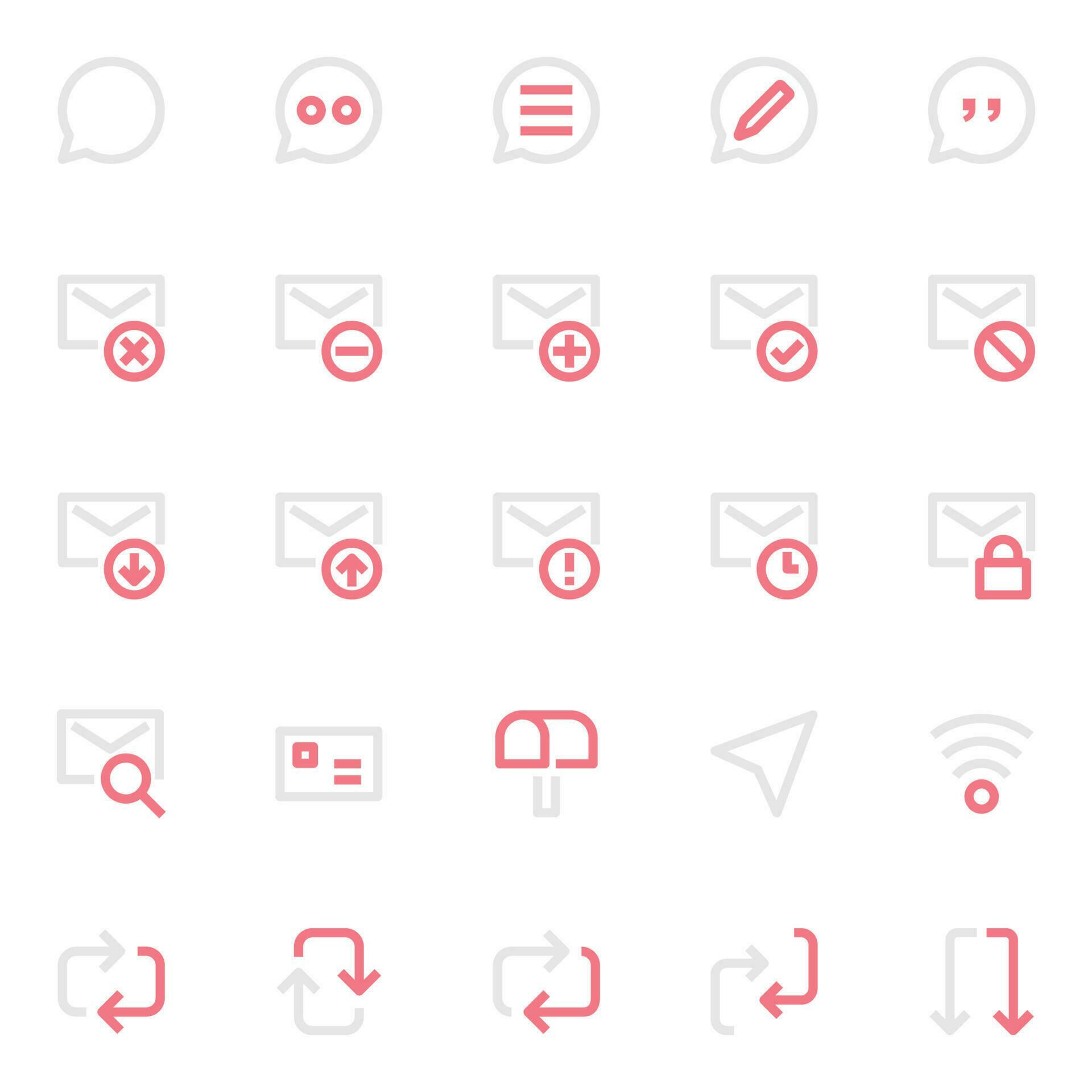 Two color outline icons for User interface. 23336611 Vector Art at Vecteezy