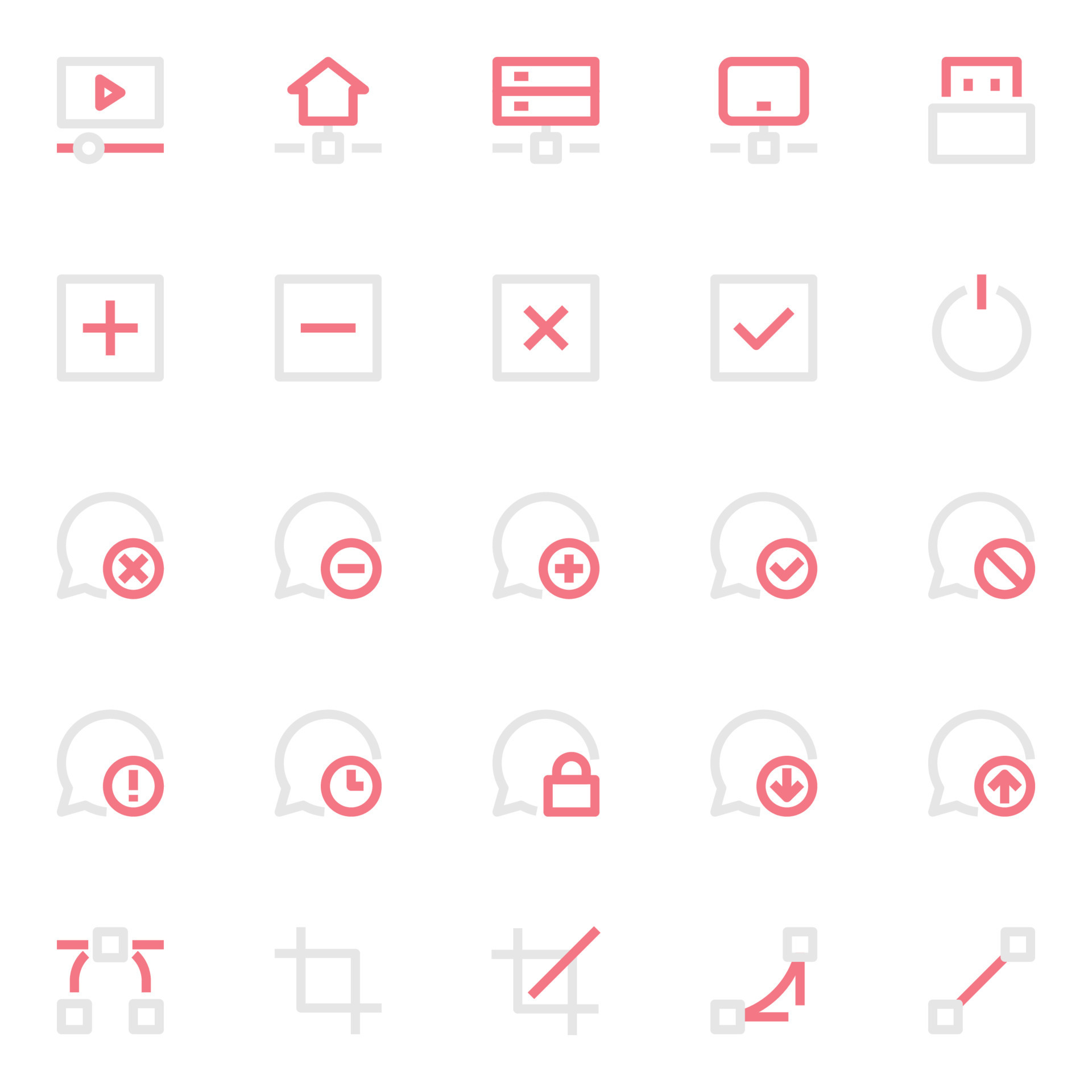 Two color outline icons for User interface. 23336618 Vector Art at Vecteezy
