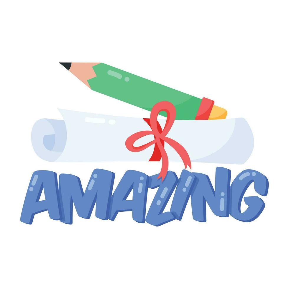 Download flat sticker of amazing writing 23336914 Vector Art at Vecteezy Download flat sticker of amazing writing 23336914 Vector Art at Vecteezy