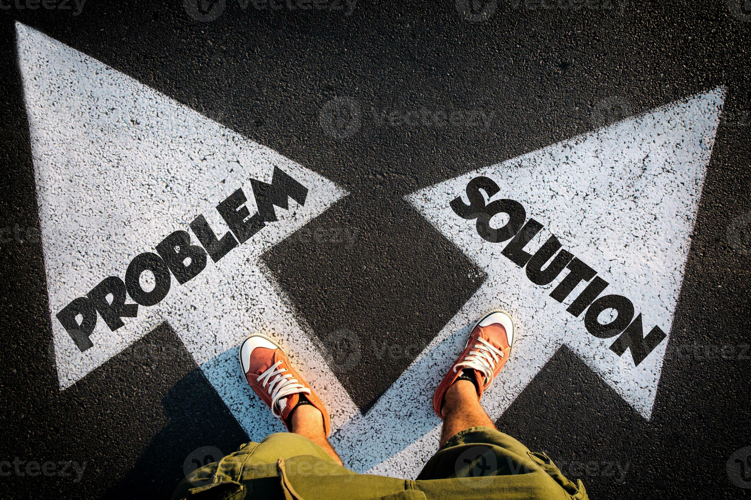 Problem and Solution sign 23339526 Stock Photo at Vecteezy