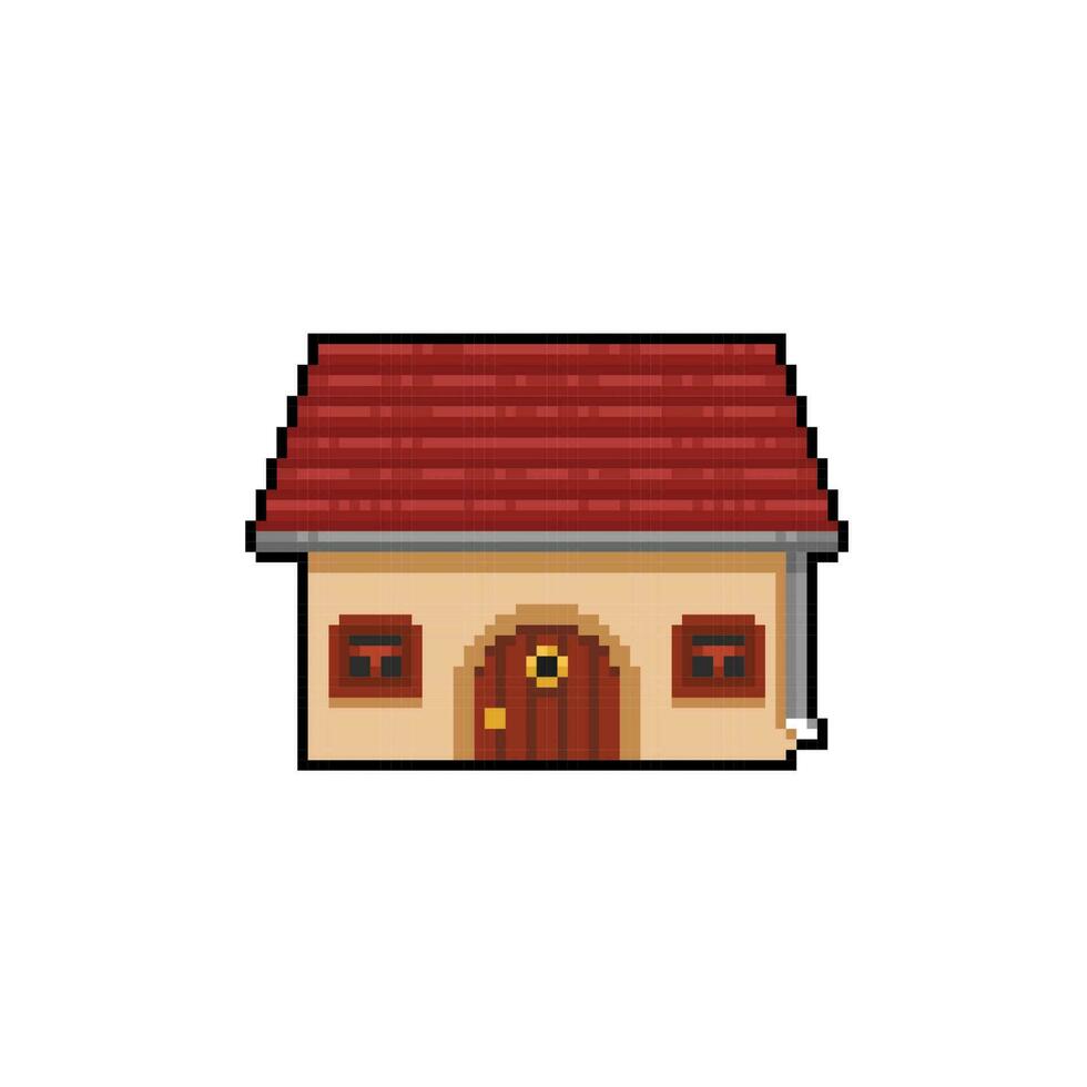 A House Building In Pixel Art Style 23339974 Vector Art At Vecteezy