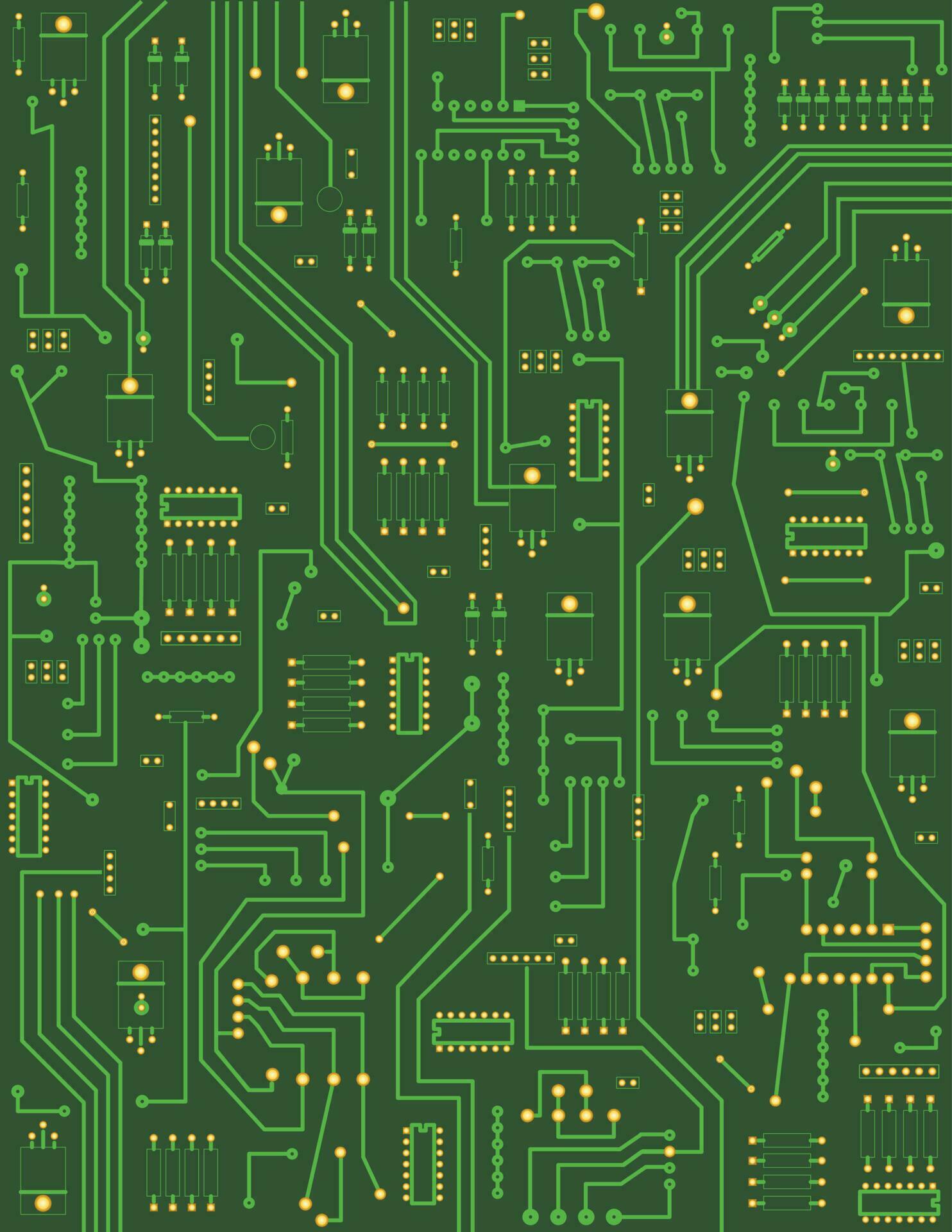 Printed Circuit Board Vector Background Green 23340676 Vector Art At