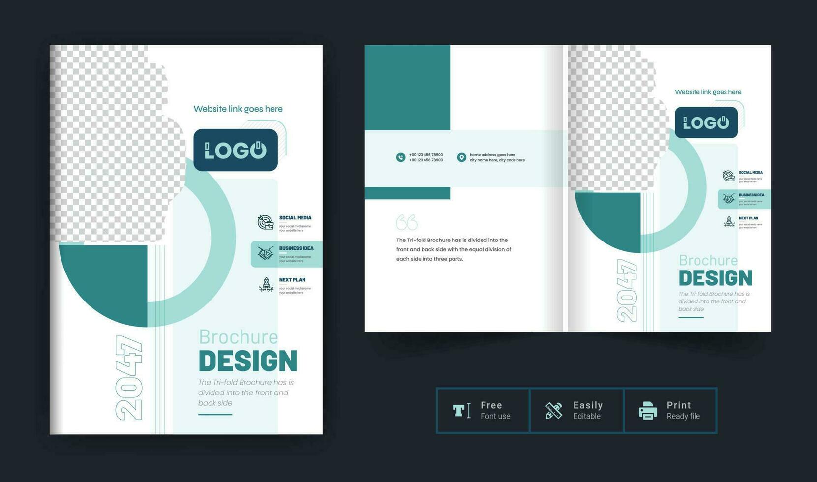 Colorful abstract brochure cover page annual report book cover business profile design template ...