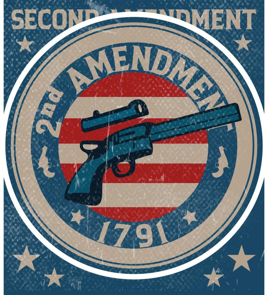 2nd Amendment T Shirt Design Vector 23341335 Vector Art At Vecteezy