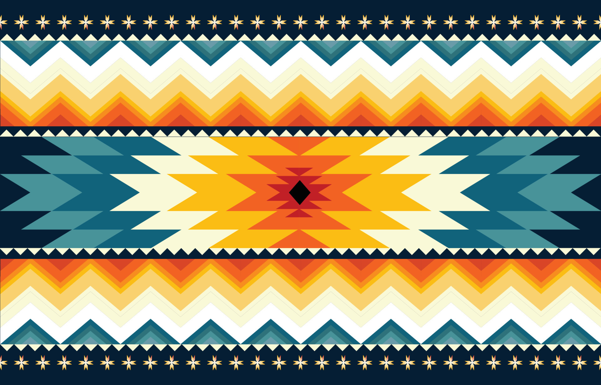 Geometric Ethnic Pattern Vector African American Mexican Western Aztec Motif Striped And